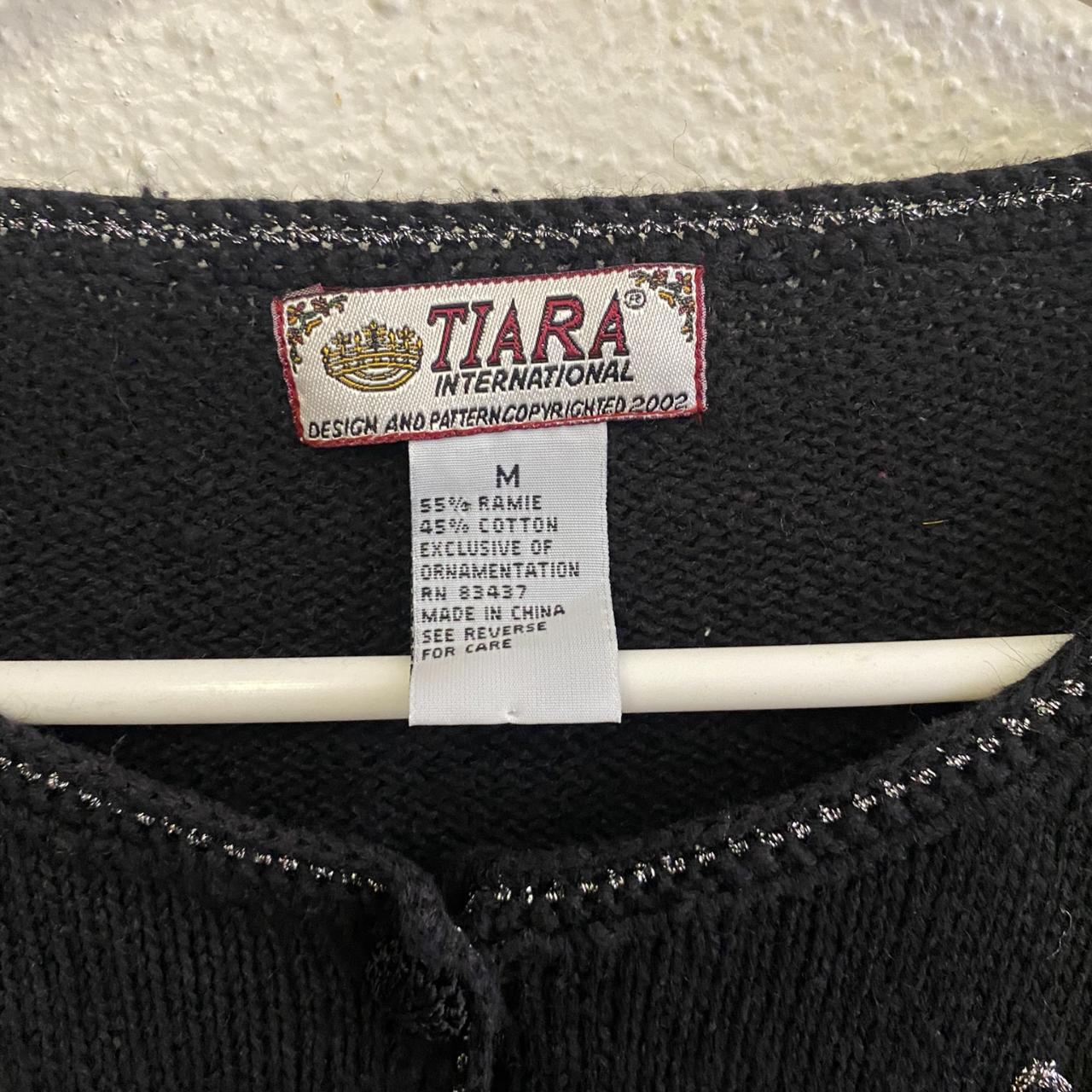 vintage Tiara grannycore coastal grandma knit floral... - Depop