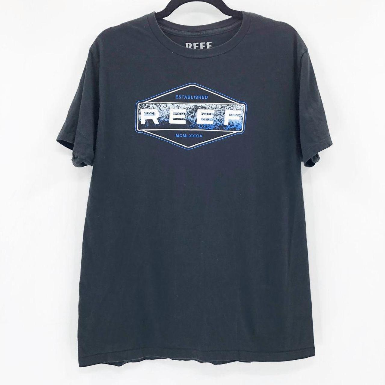 Reef Men's Black T-shirt | Depop