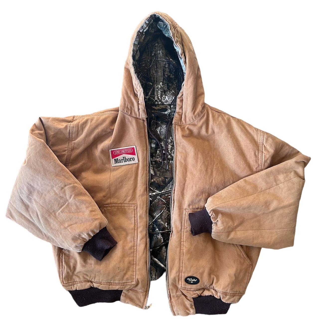 Vintage reversible real tree jacket Size medium -... - Depop