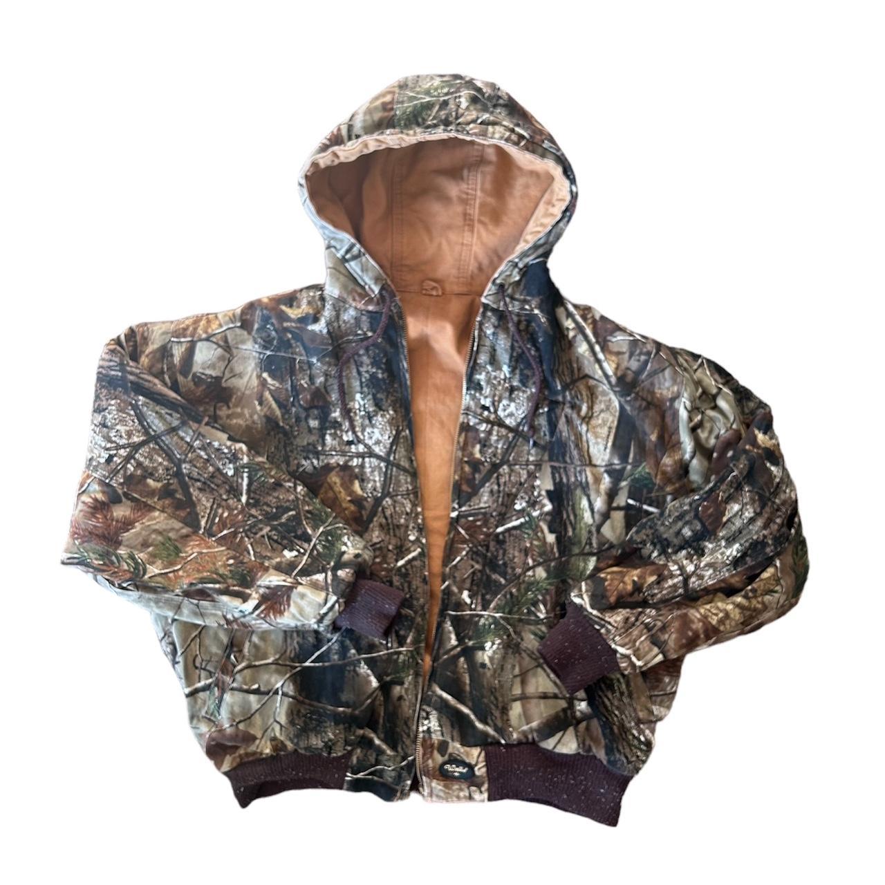 Vintage reversible real tree jacket Size medium -... - Depop