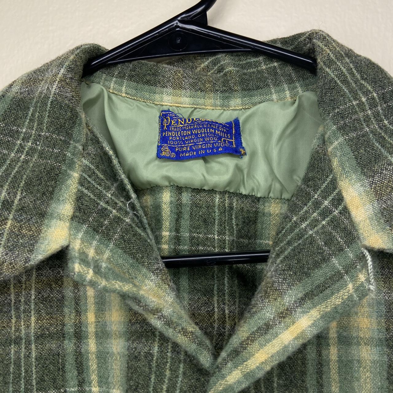 Pendelton wool flannel Gorgeous vintage green... - Depop