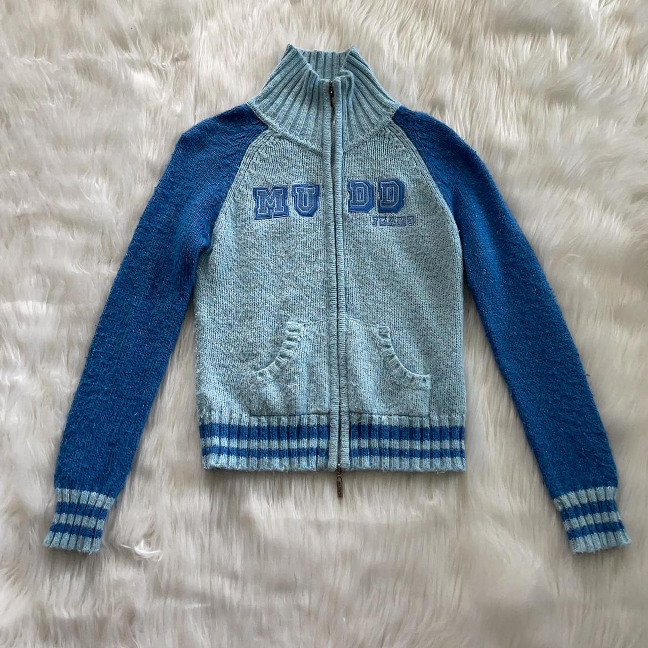 Super cute 2000s blue Mudd Jeans Sweater in good... - Depop