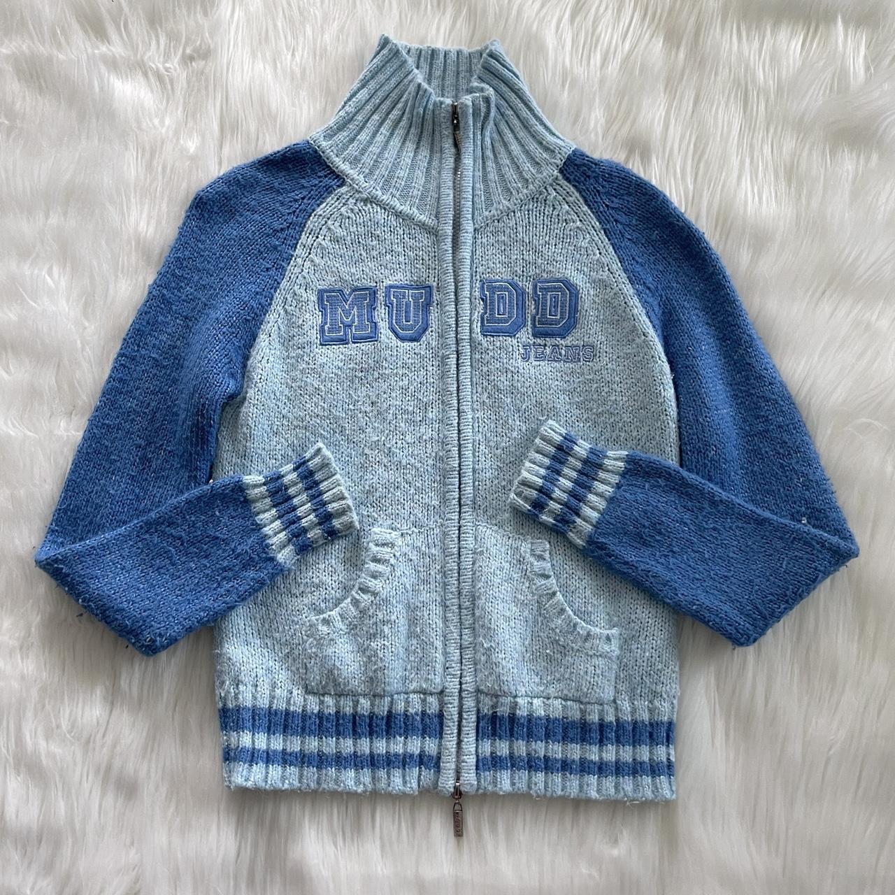 Super cute 2000s blue Mudd Jeans Sweater in good... - Depop