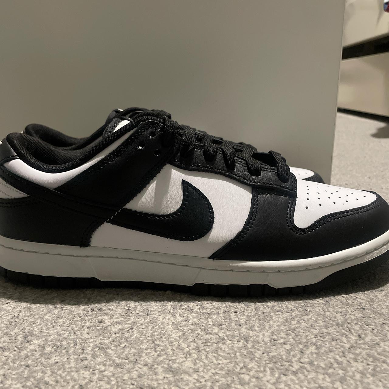 Nike Dunk Low Panda trainers in black and white... | Depop