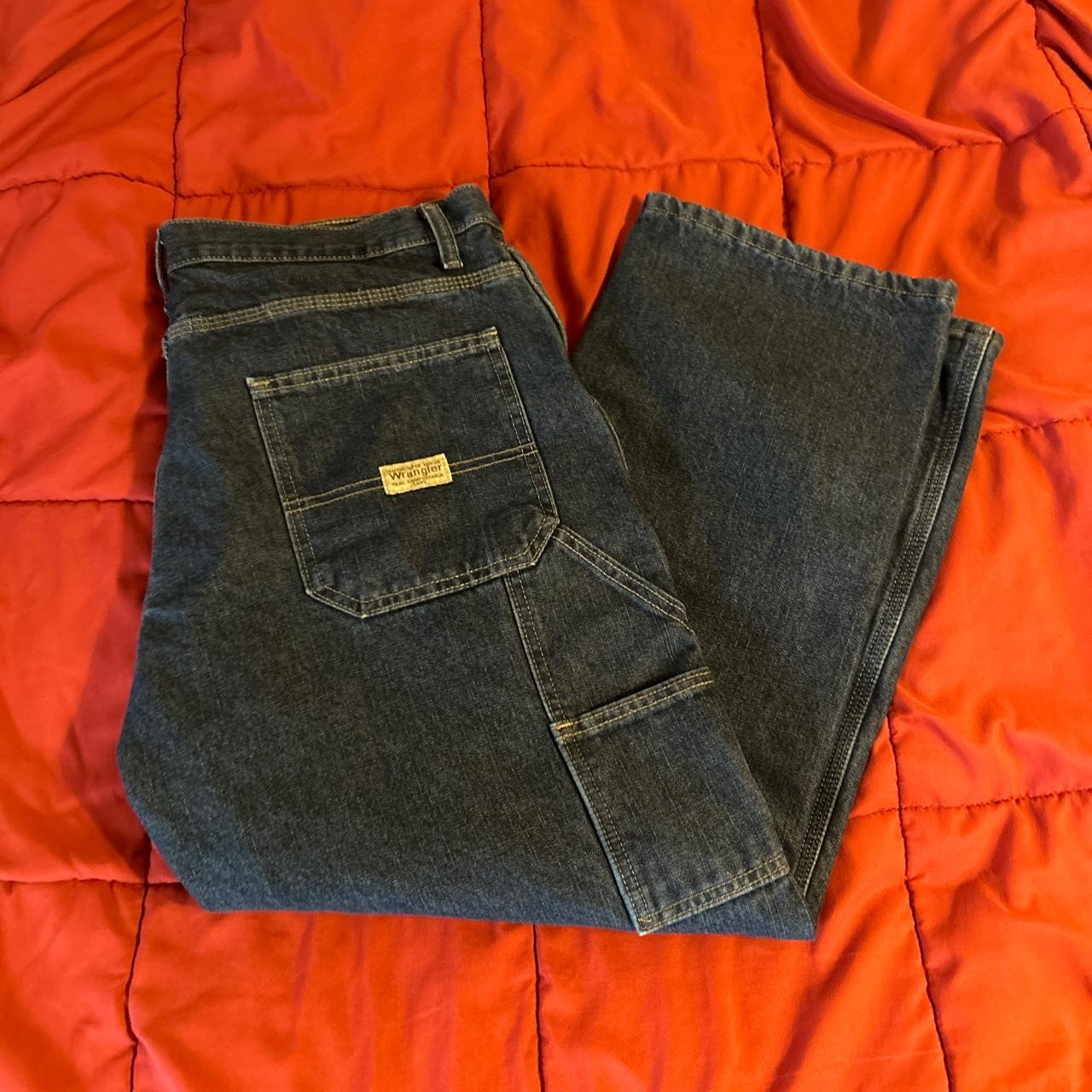 Wrangler jeans 32 x 30 soft brown interlining wide... - Depop
