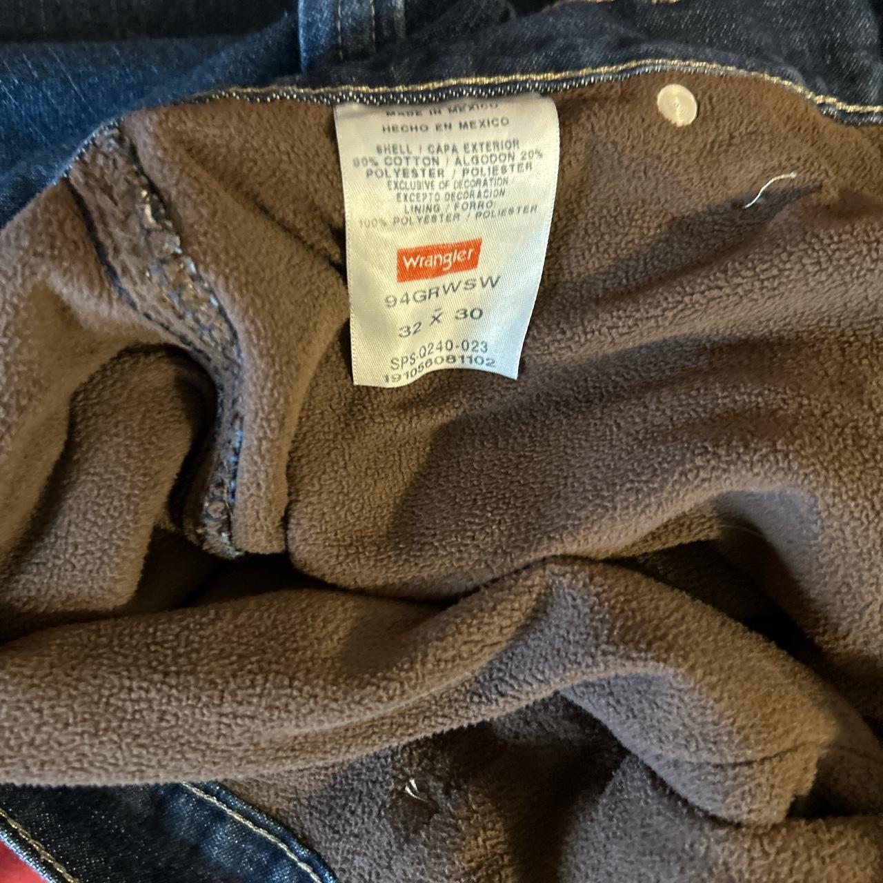 Wrangler jeans 32 x 30 soft brown interlining wide... - Depop