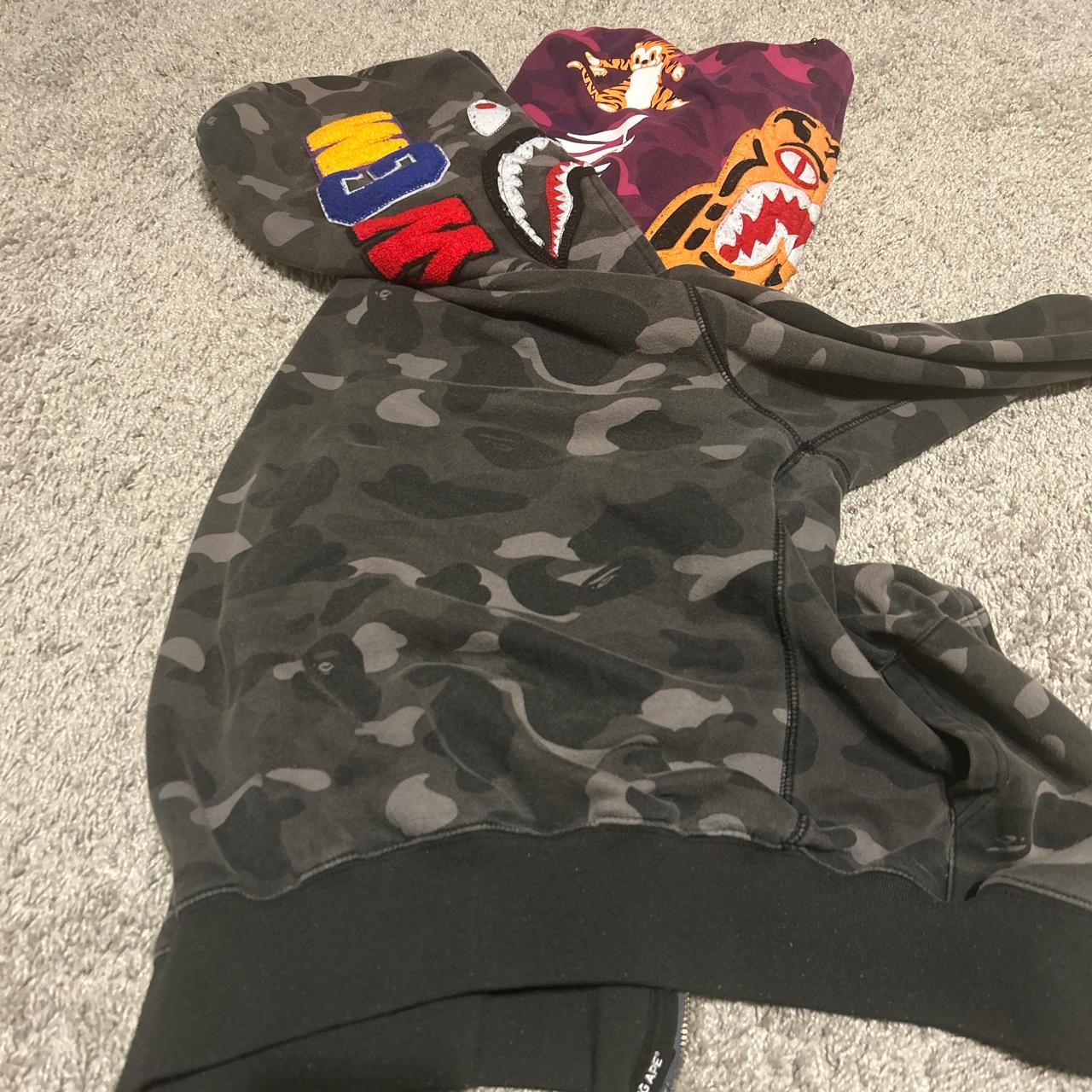 Vintage Bape double zip up jacket camo bape zip up... - Depop