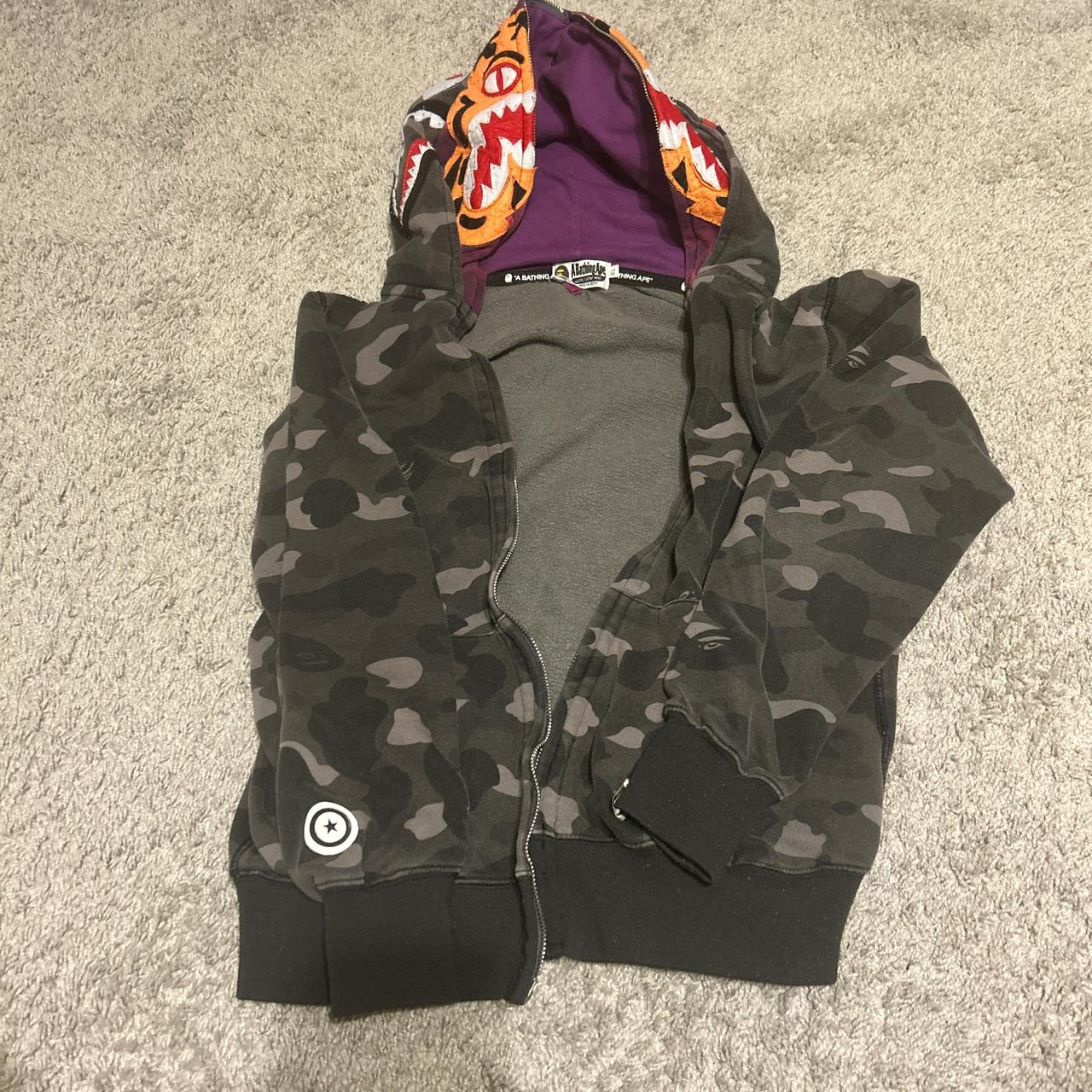 Vintage Bape double zip up jacket camo bape zip up... - Depop