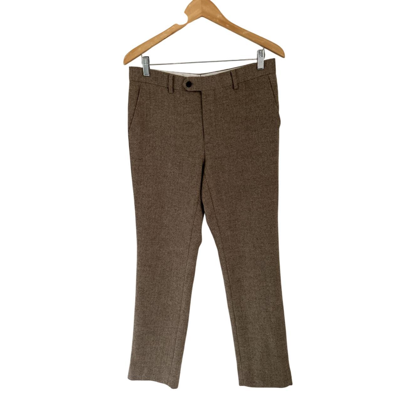 SPIER & Mackay Trousers 100% Merino Wool Herringbone... | Depop