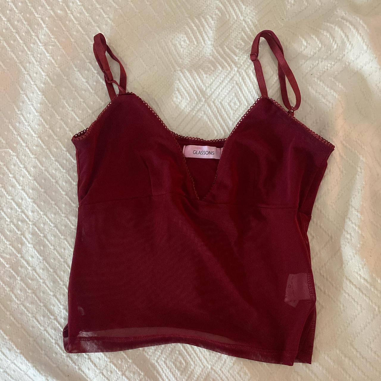 red mesh tank… super cute and deserves to be worn... - Depop