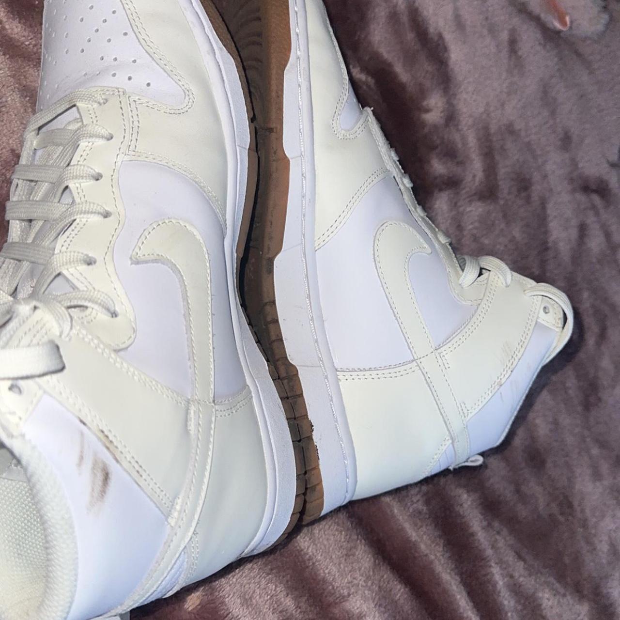 White and sail cream high top dunks, only been worn... - Depop