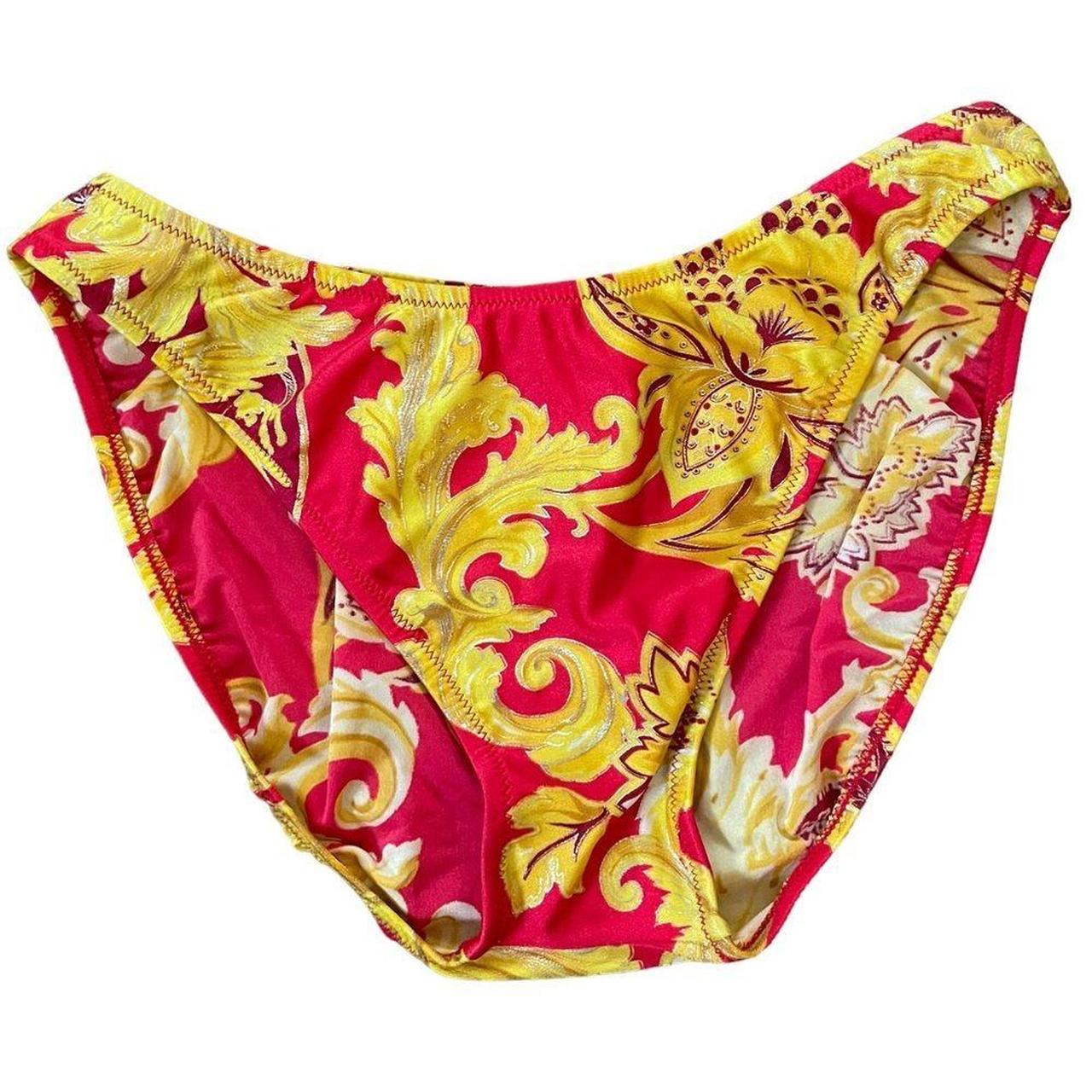 Gottex Women's Red and Gold Swimsuit-one-piece | Depop