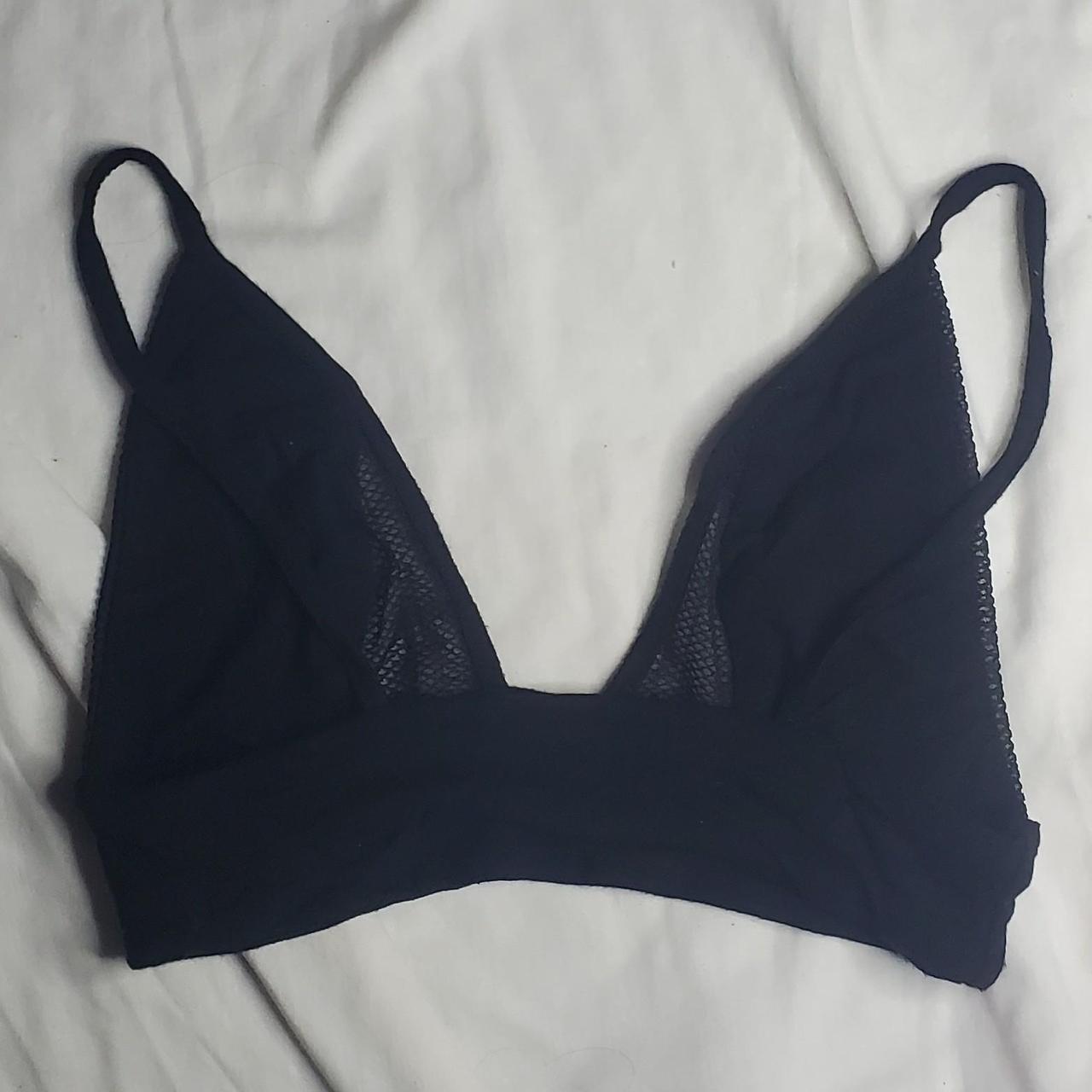 Goth Skelton Embroidered Middle Finger Bralette Bra.... - Depop