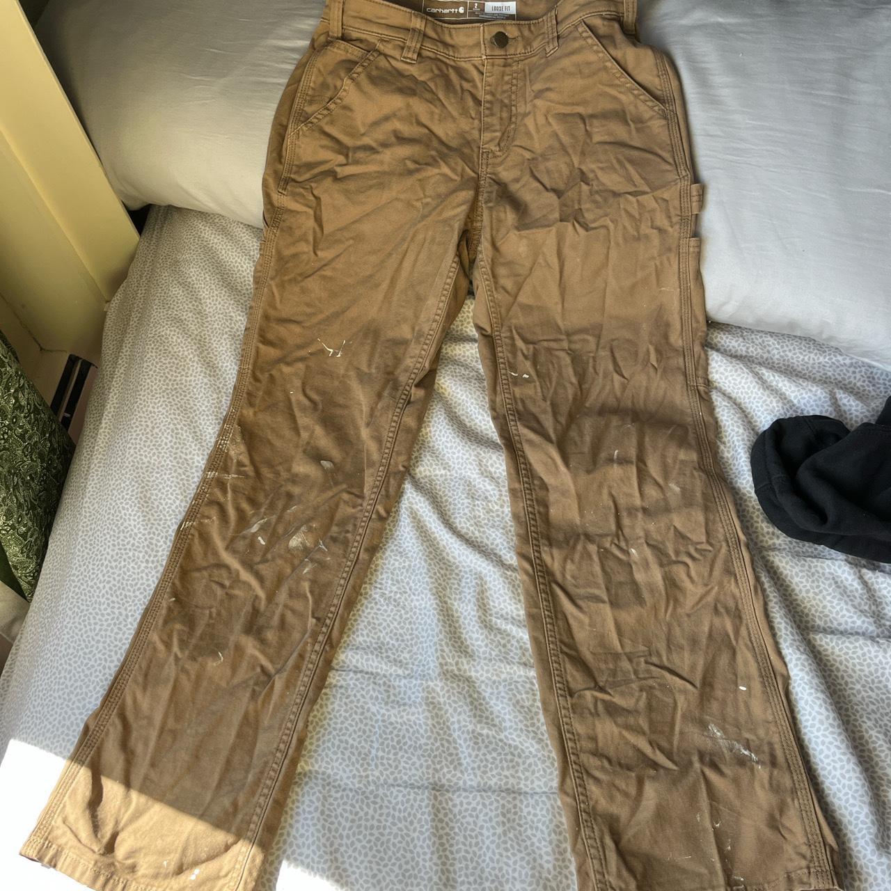 Carhartt cargos, paint on them, make 🍑 look crazy,... - Depop