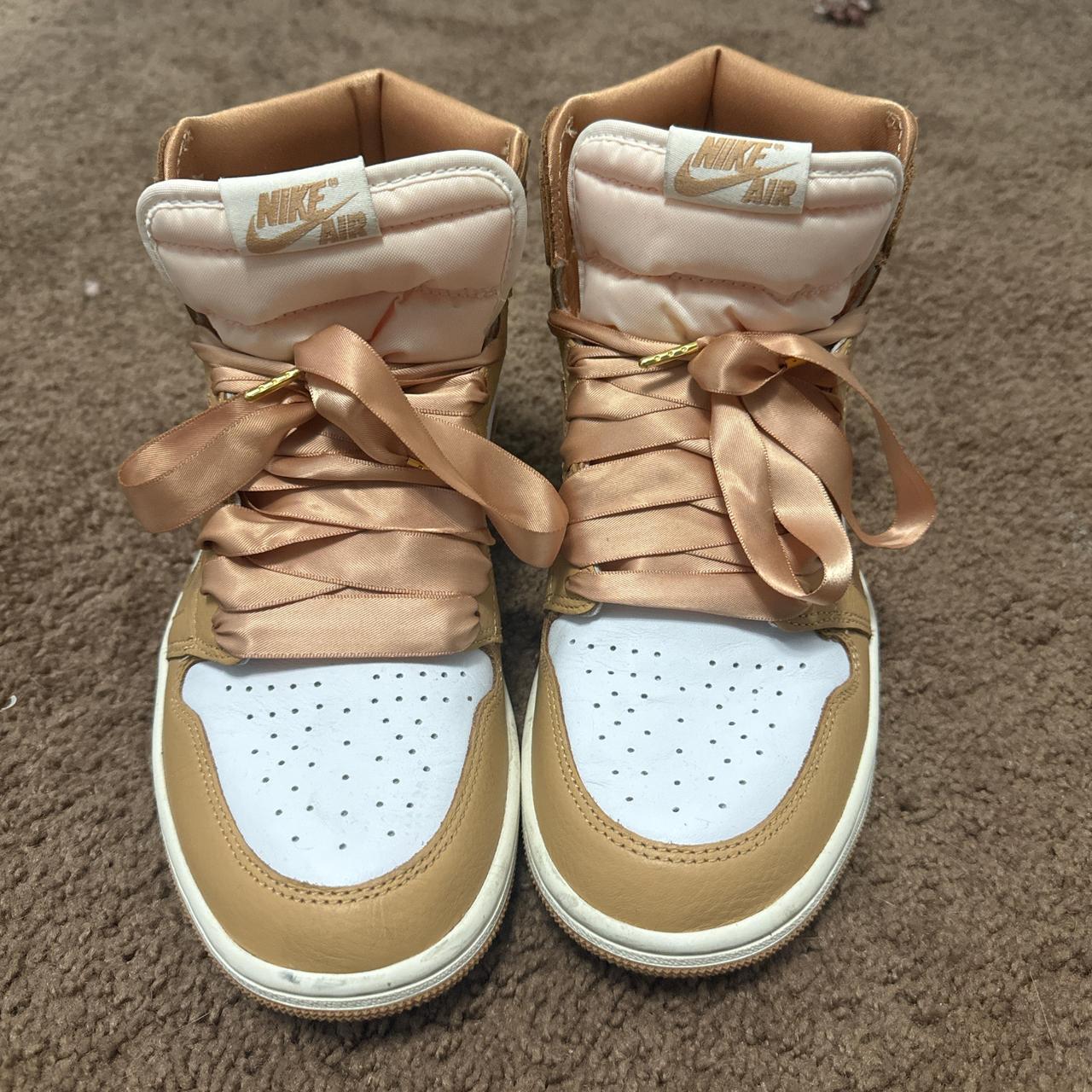 Women’s Air Jordans 💛 Ribbon Shoe laces Size 9... - Depop
