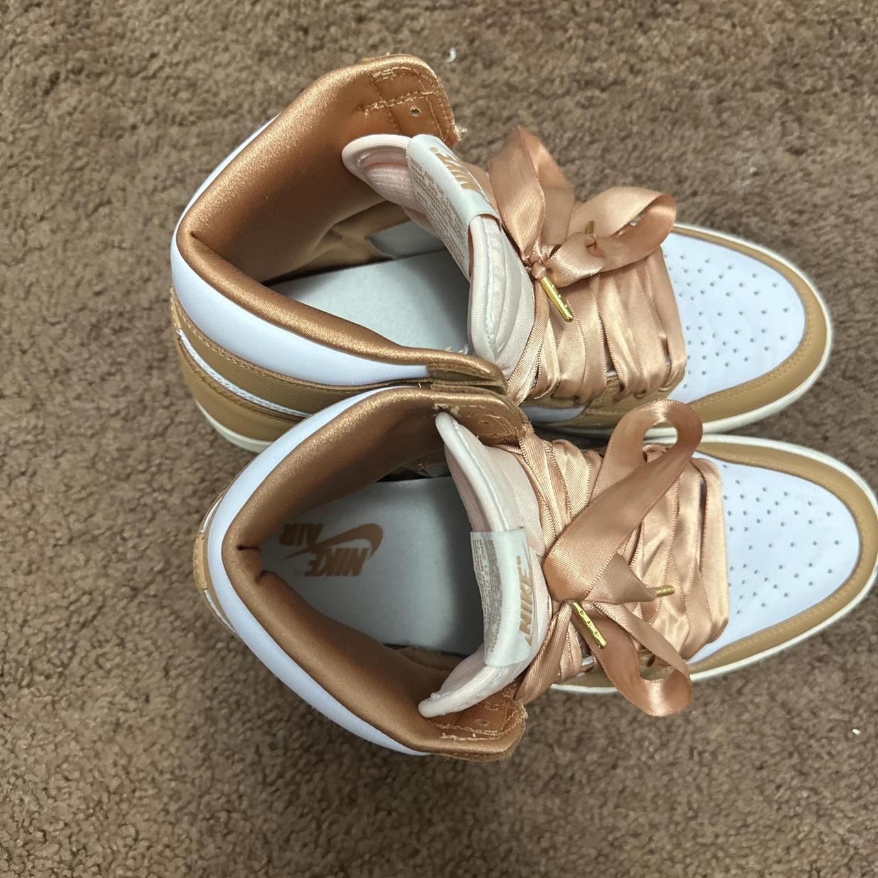 Women’s Air Jordans 💛 Ribbon Shoe laces Size 9... - Depop