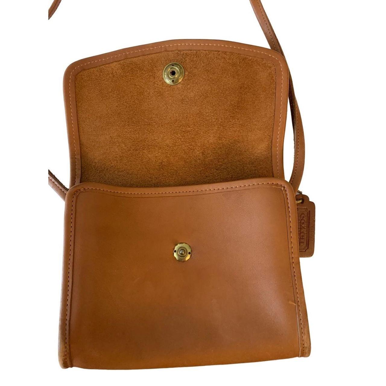 Vintage Coach Brown Leather Crossbody... - Depop