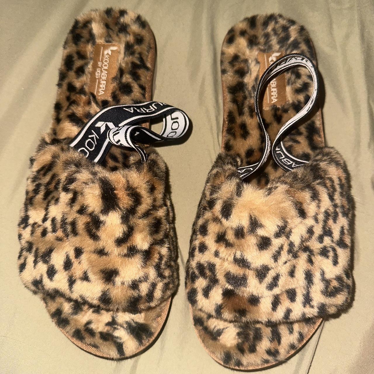 Koolaburra by UGG Leopard print slides with ankle... - Depop