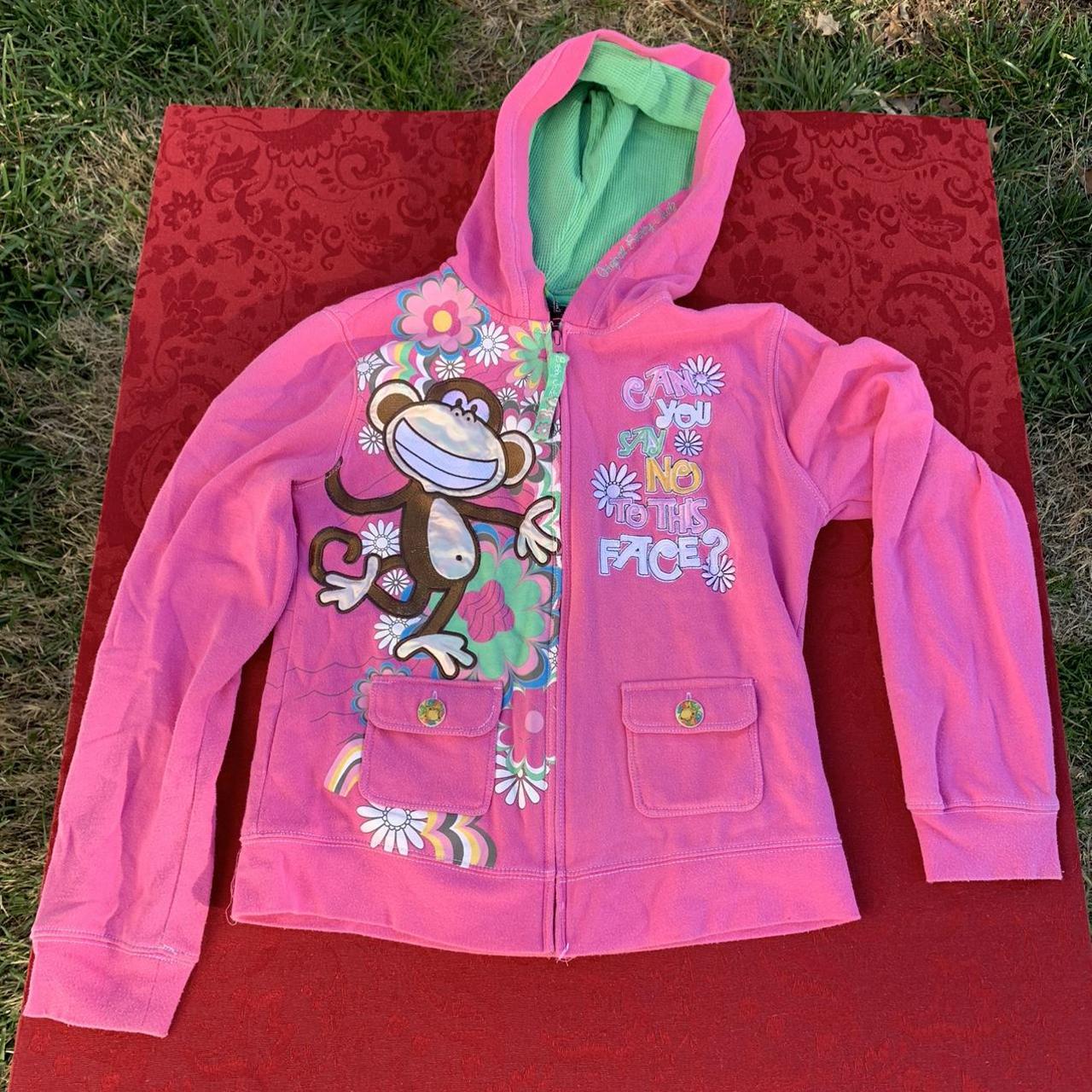 Bobby Jack Women's Pink and Green Jacket | Depop