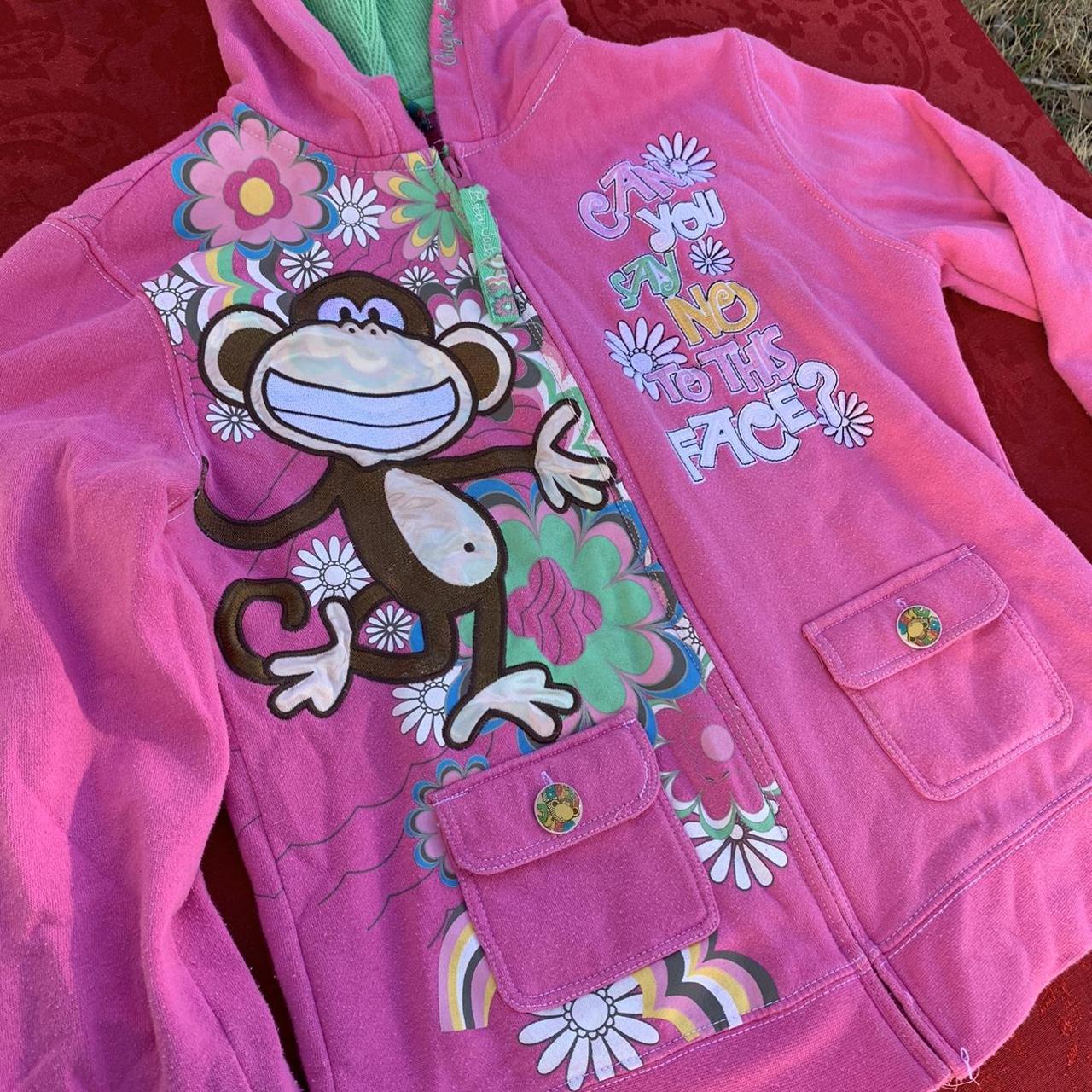 Bobby Jack Women's Pink and Green Jacket | Depop