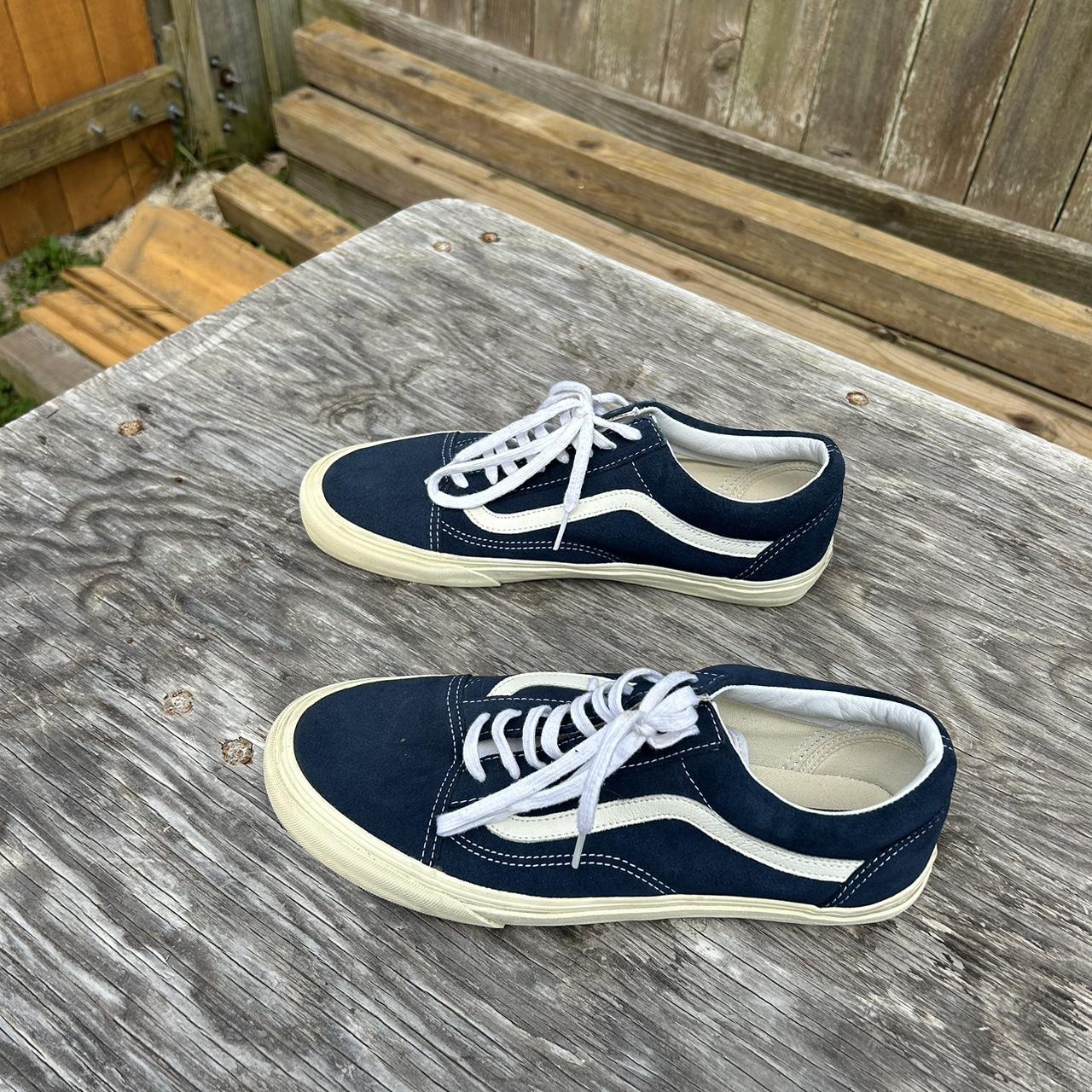 Van's HEIQ Eco Dry Dupont Water Repellent Blue Old... - Depop