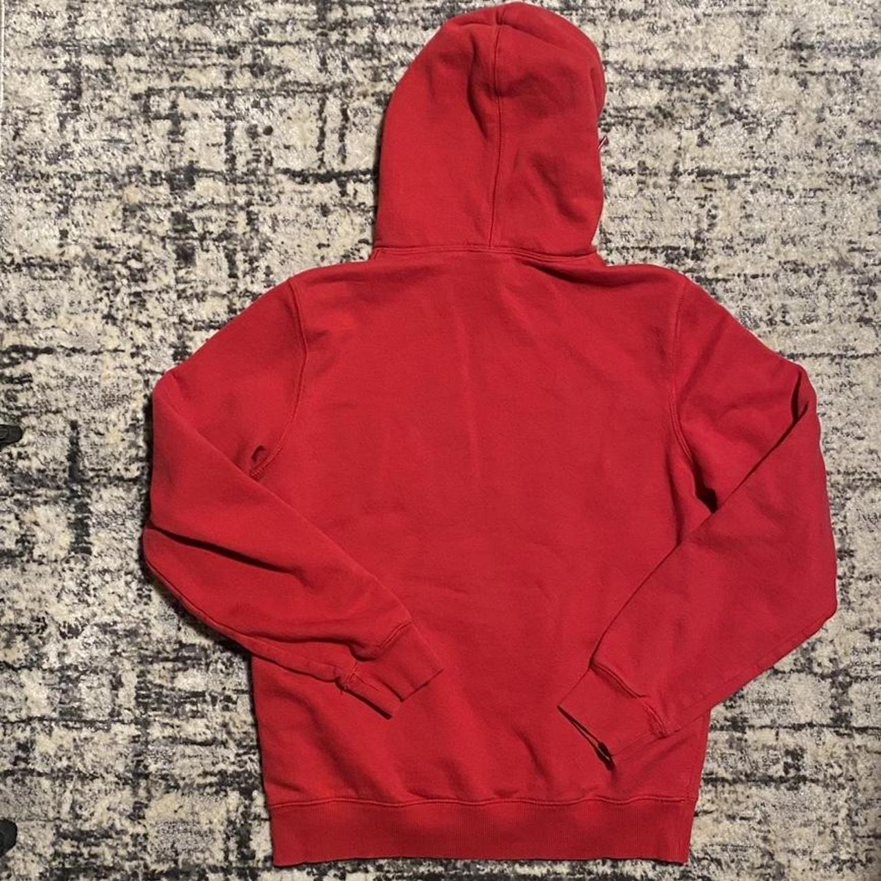 Vintage Y2K Red Nike Hoodie Size M W 20” by L... - Depop