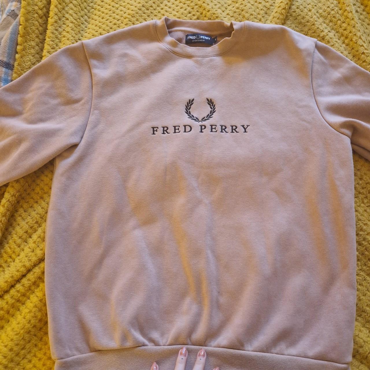 Light pink Fred Perry jumper - small black mark on... - Depop