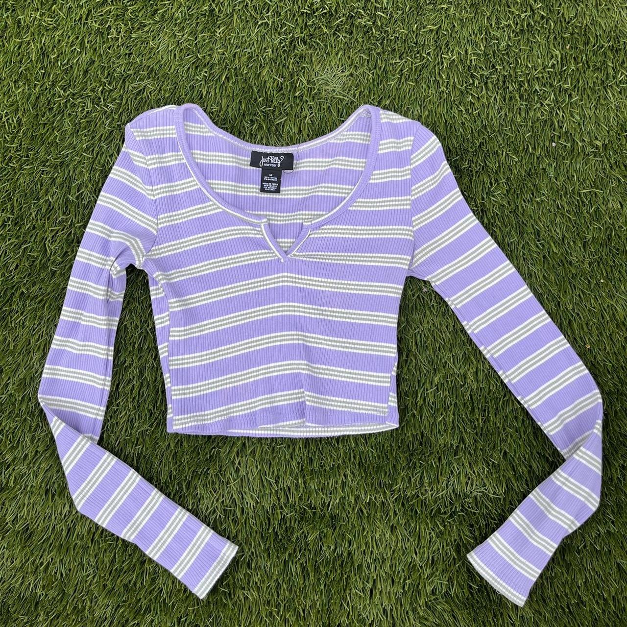 Just Polly striped long sleeve New without tag - Depop