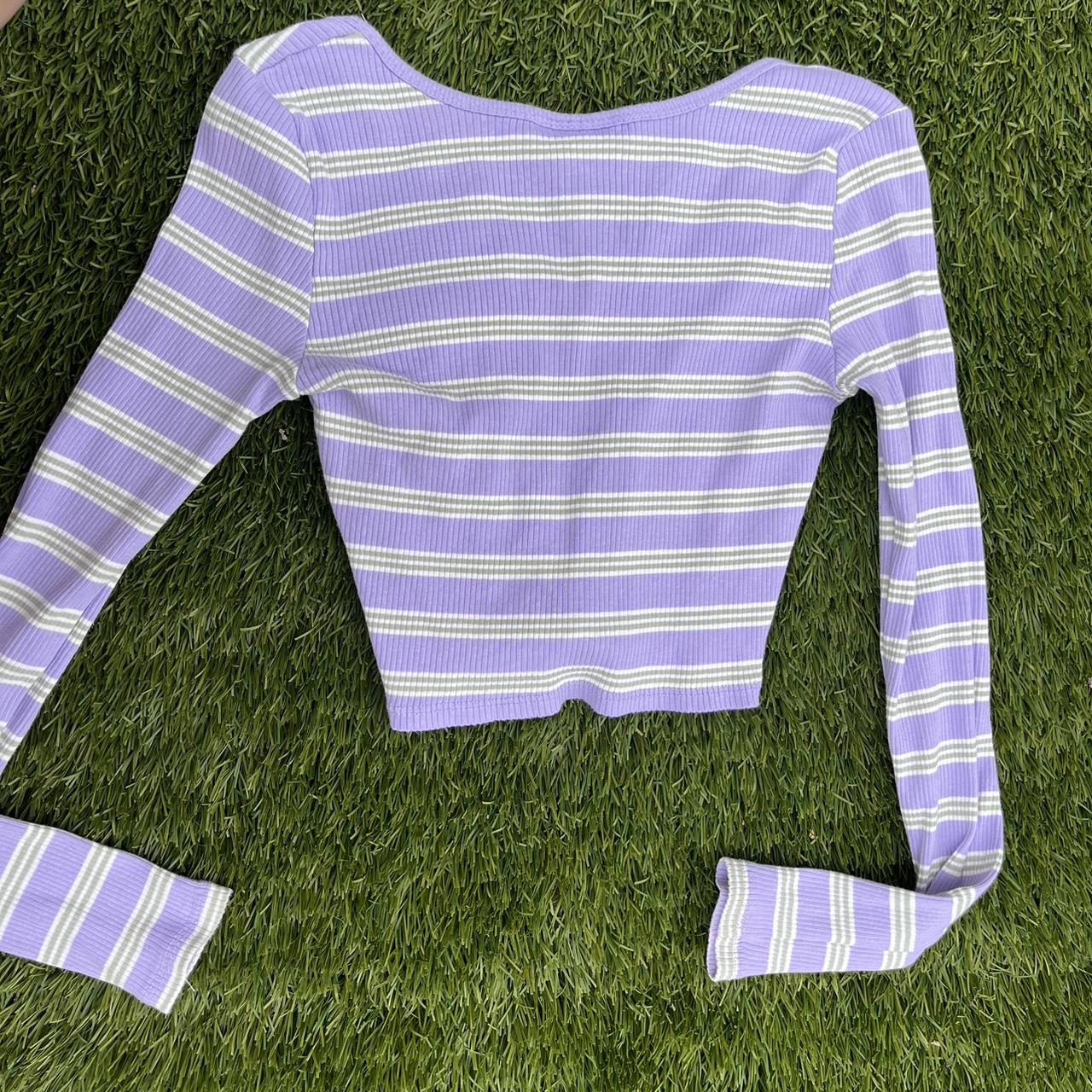 Just Polly striped long sleeve New without tag - Depop
