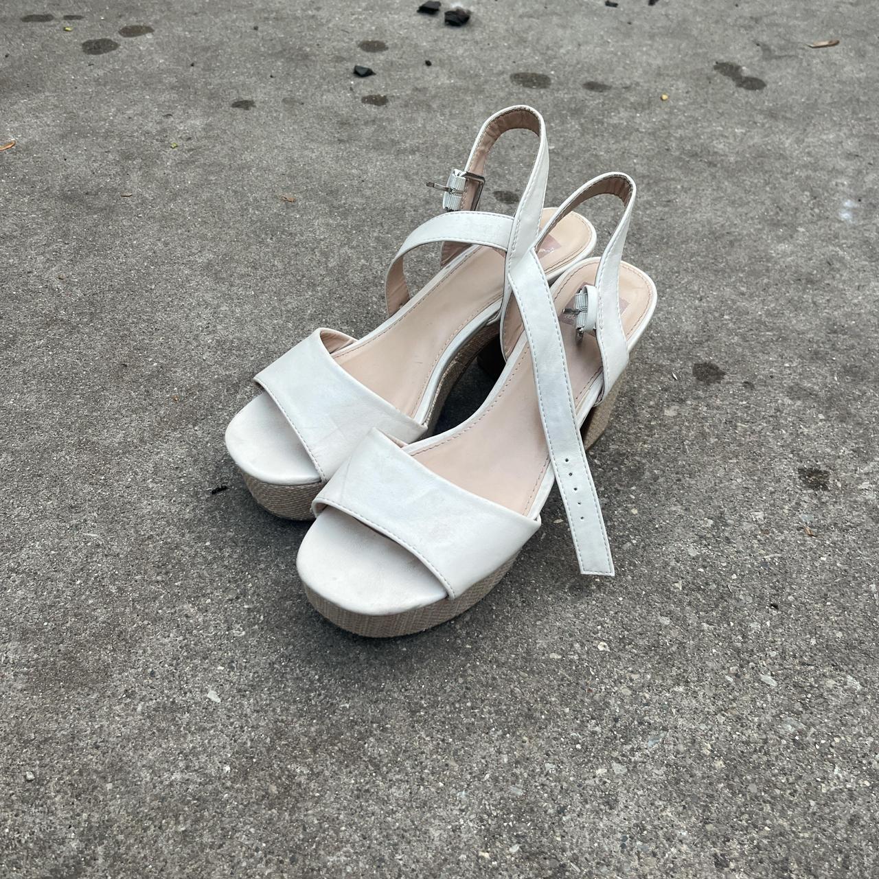 White platform sandal heals. Size 9 | Depop
