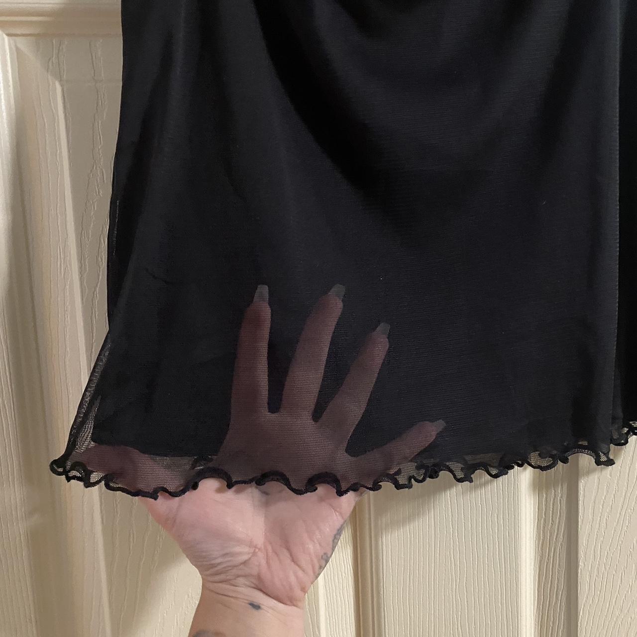 Mini sheer black skirt from 5 below, very cute low... - Depop