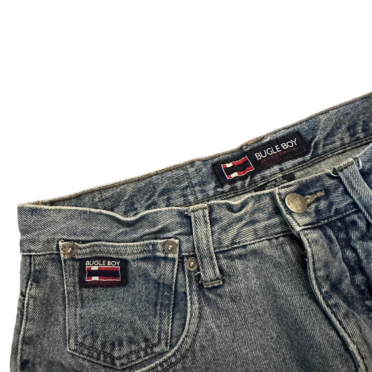 Perfect Y2K Faded Baggy Heavy Denim Bugle Boy... - Depop