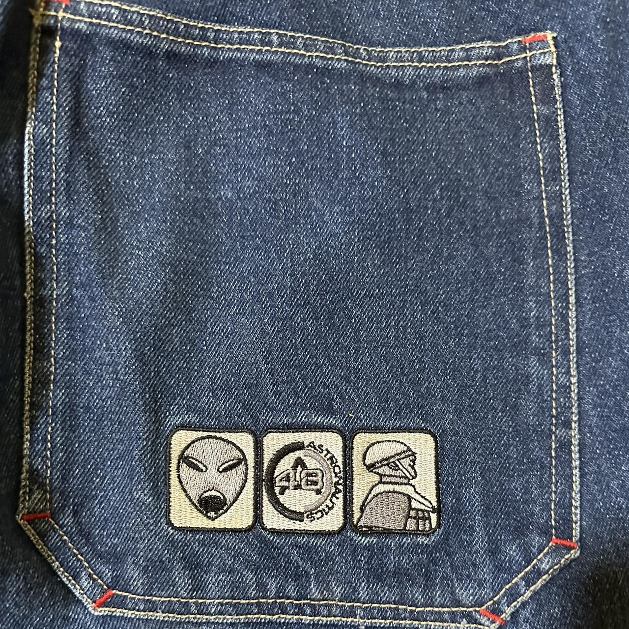 Y2K Alien Workshop Style Jnco style Wide Leg... - Depop