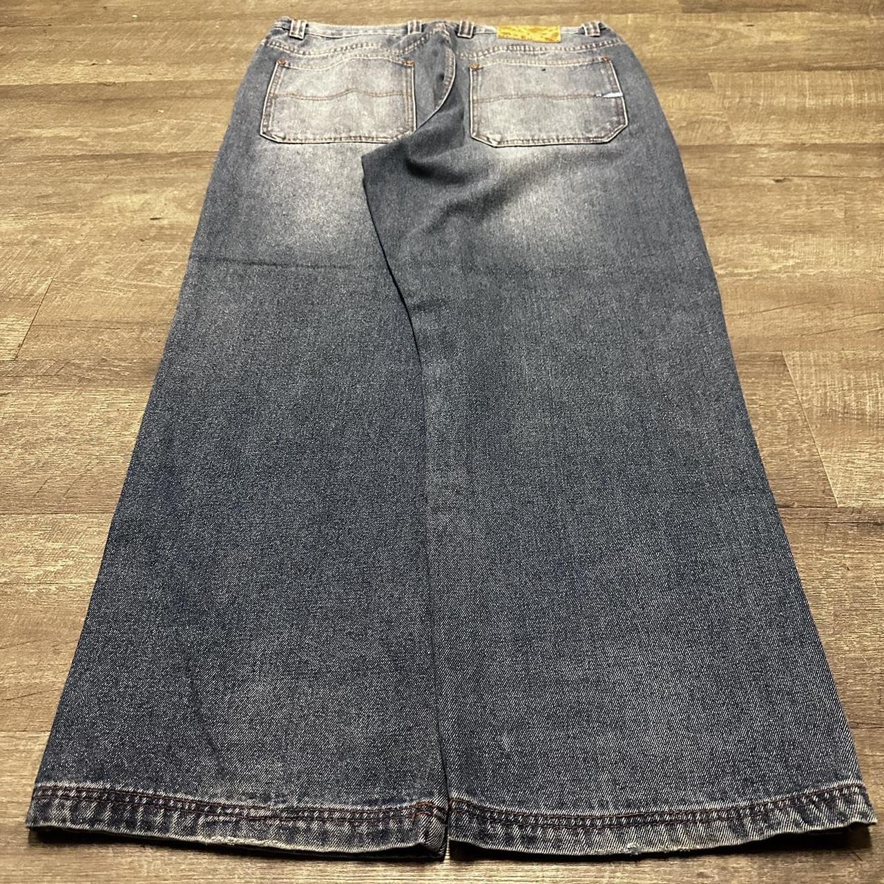 Y2K Bare Fox Interstate Style Faded Baggy Jeans Size... - Depop