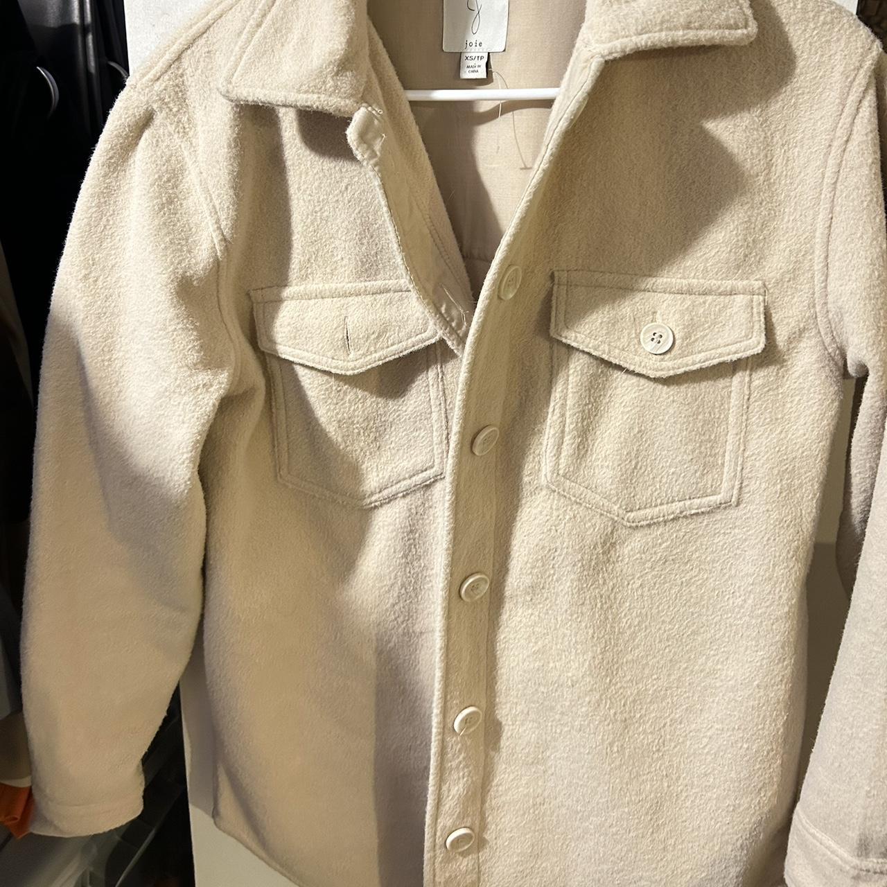 JOIE Light Beige Oversized Shacket, fits like a S/M - Depop
