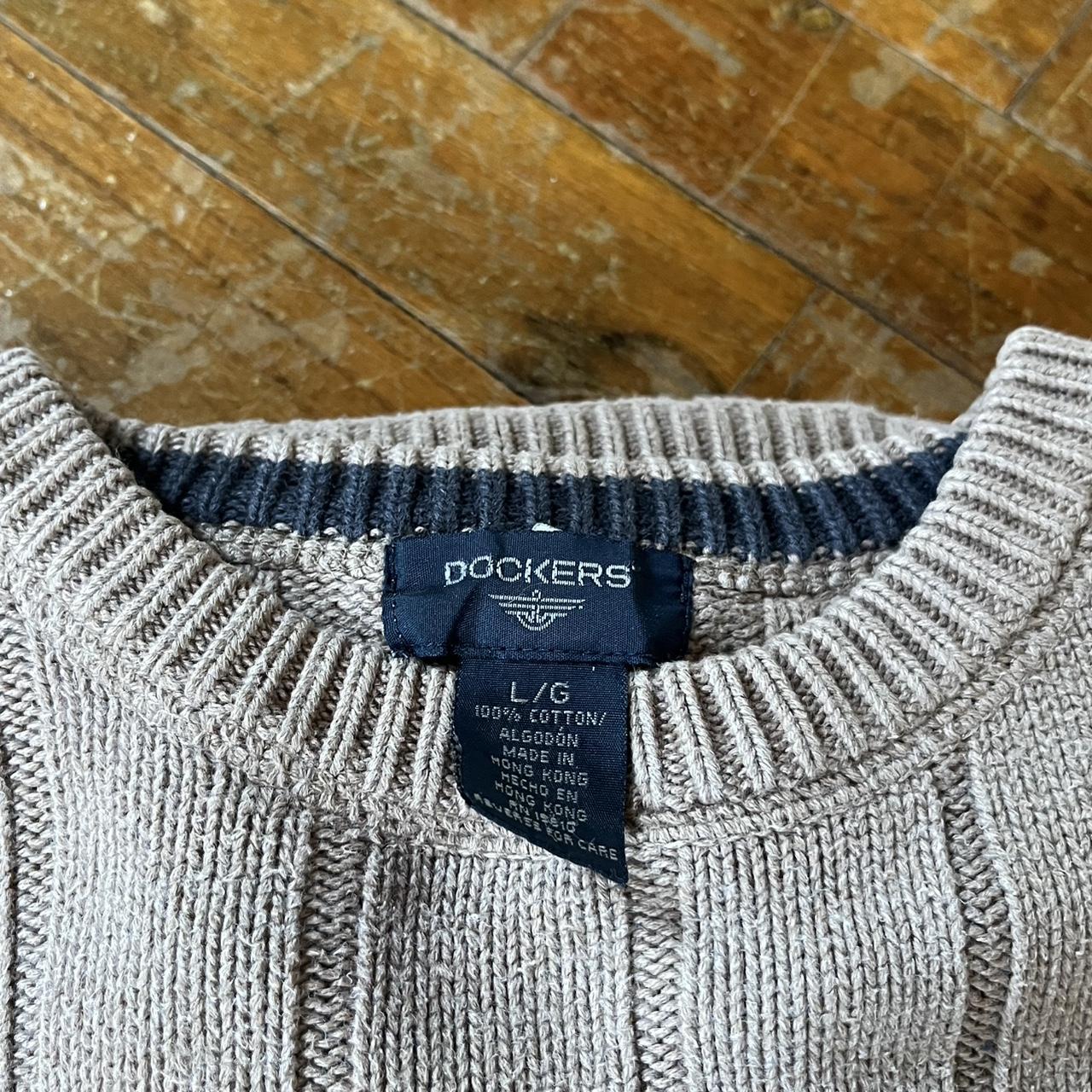 Vintage Dockers Heavyweight Ribbed Sweater Size:... - Depop