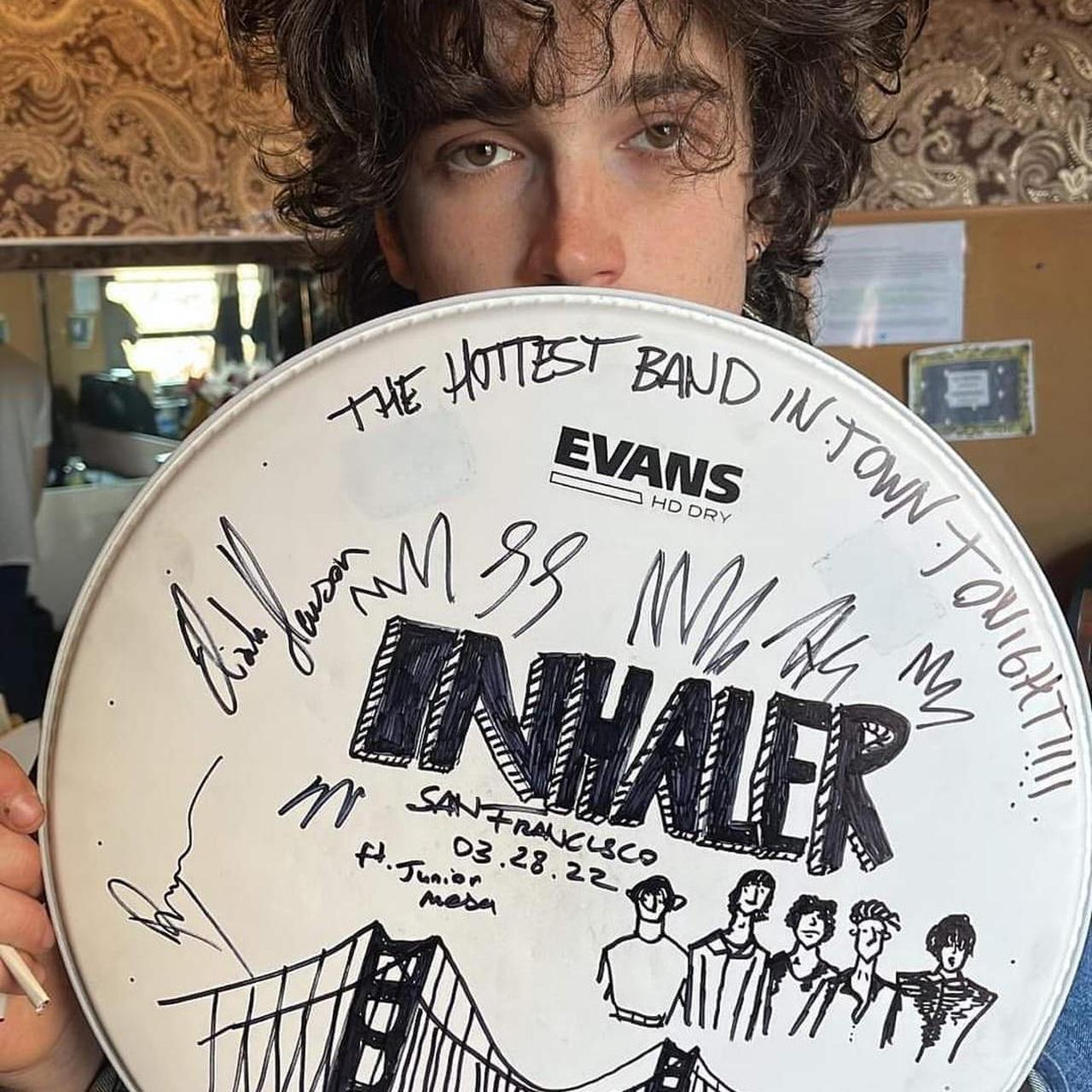 Inhaler Dublin Drum Skin Signed By: Eli, Robert,... - Depop