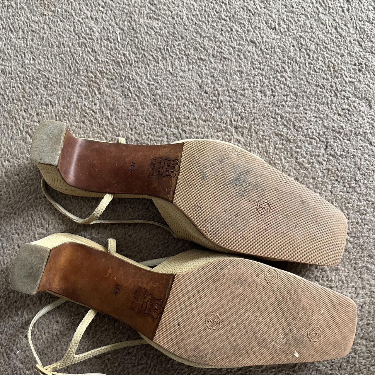 Vintage square toe sandals Size EU 40.5 Don’t fit me... - Depop