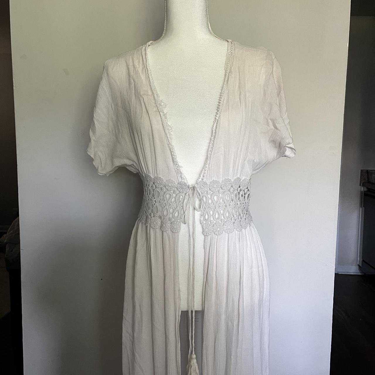 Womens White Cover Ups Depop