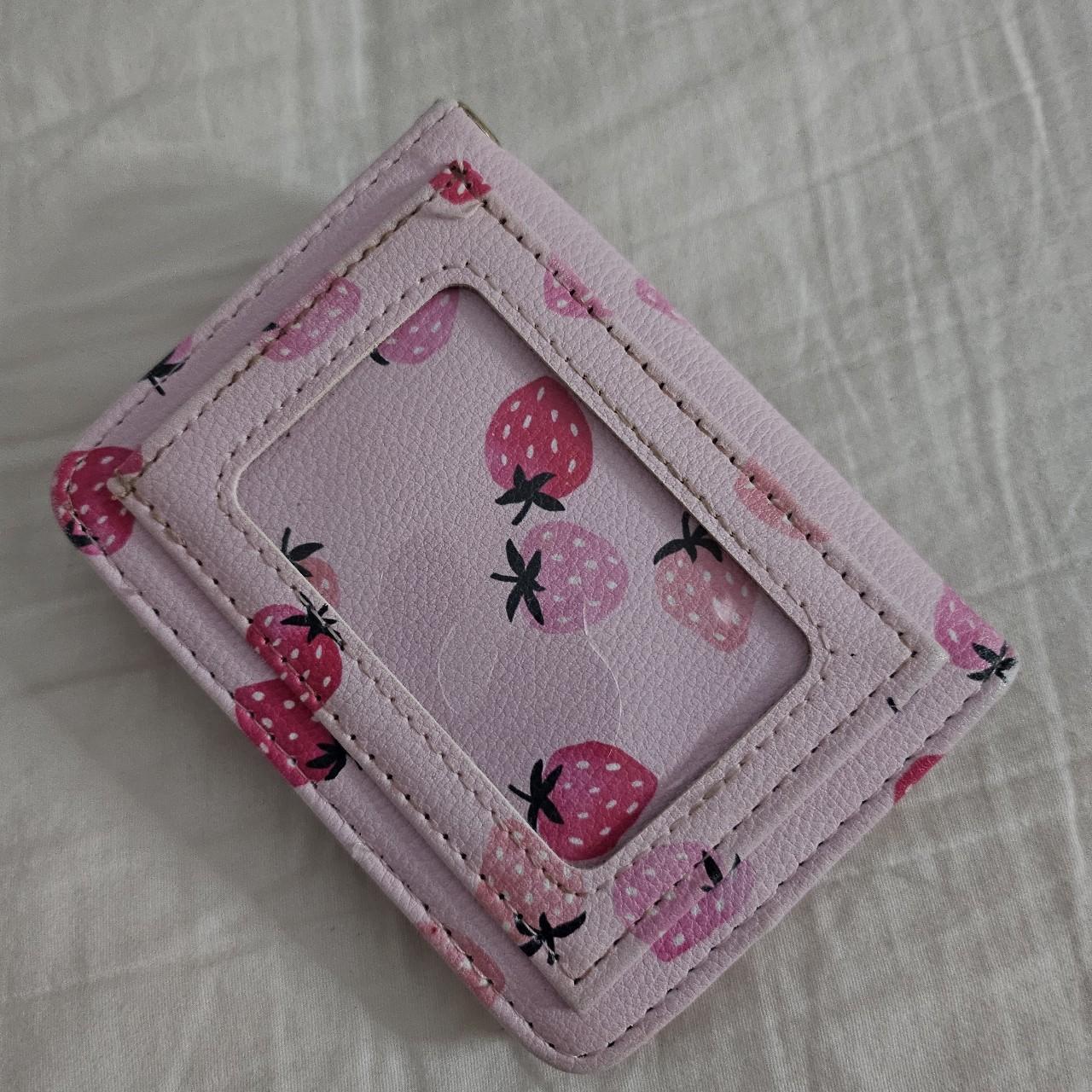 Pink Strawberry Bifold wallet Bought from Claire's... - Depop