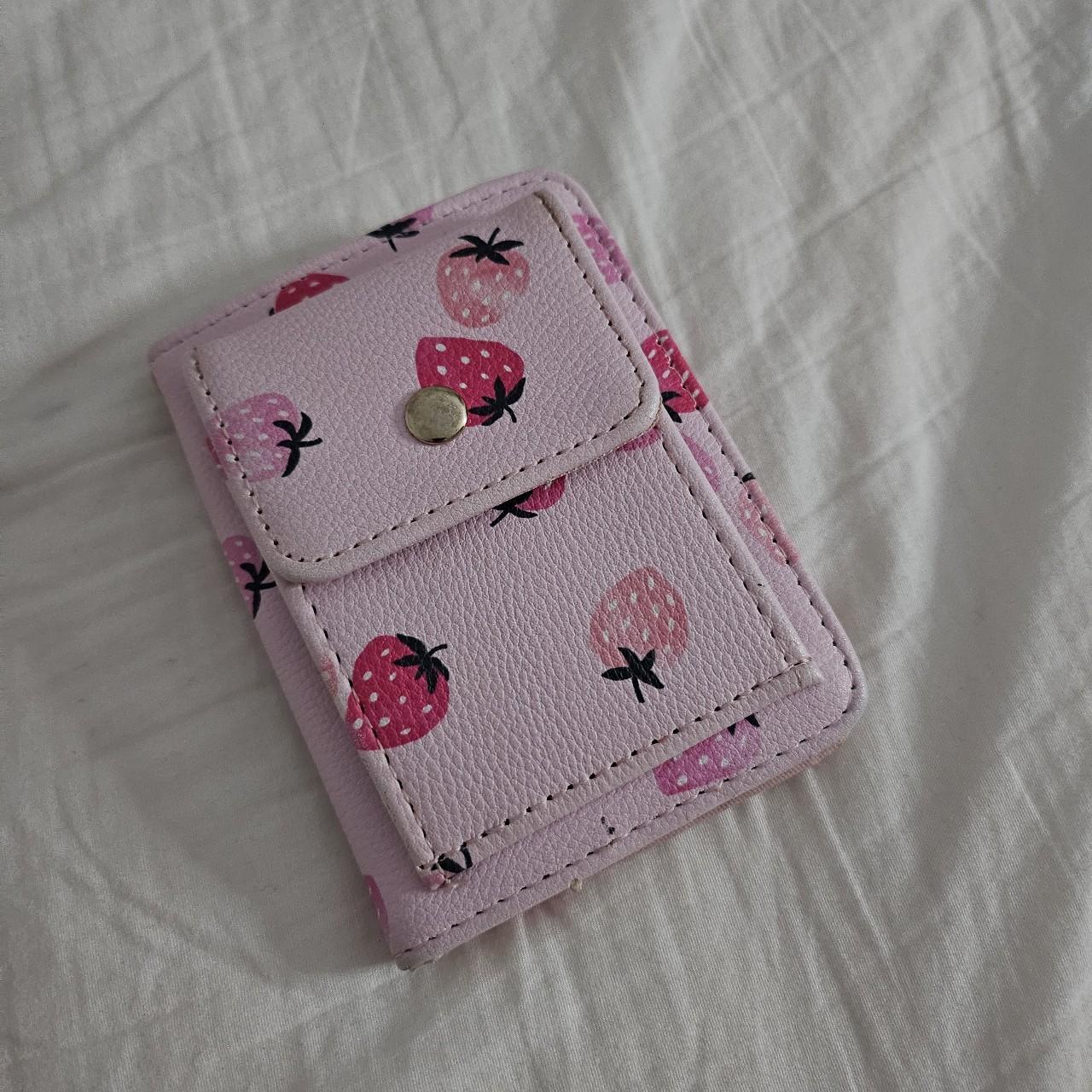 Pink Strawberry Bifold wallet Bought from Claire's... - Depop