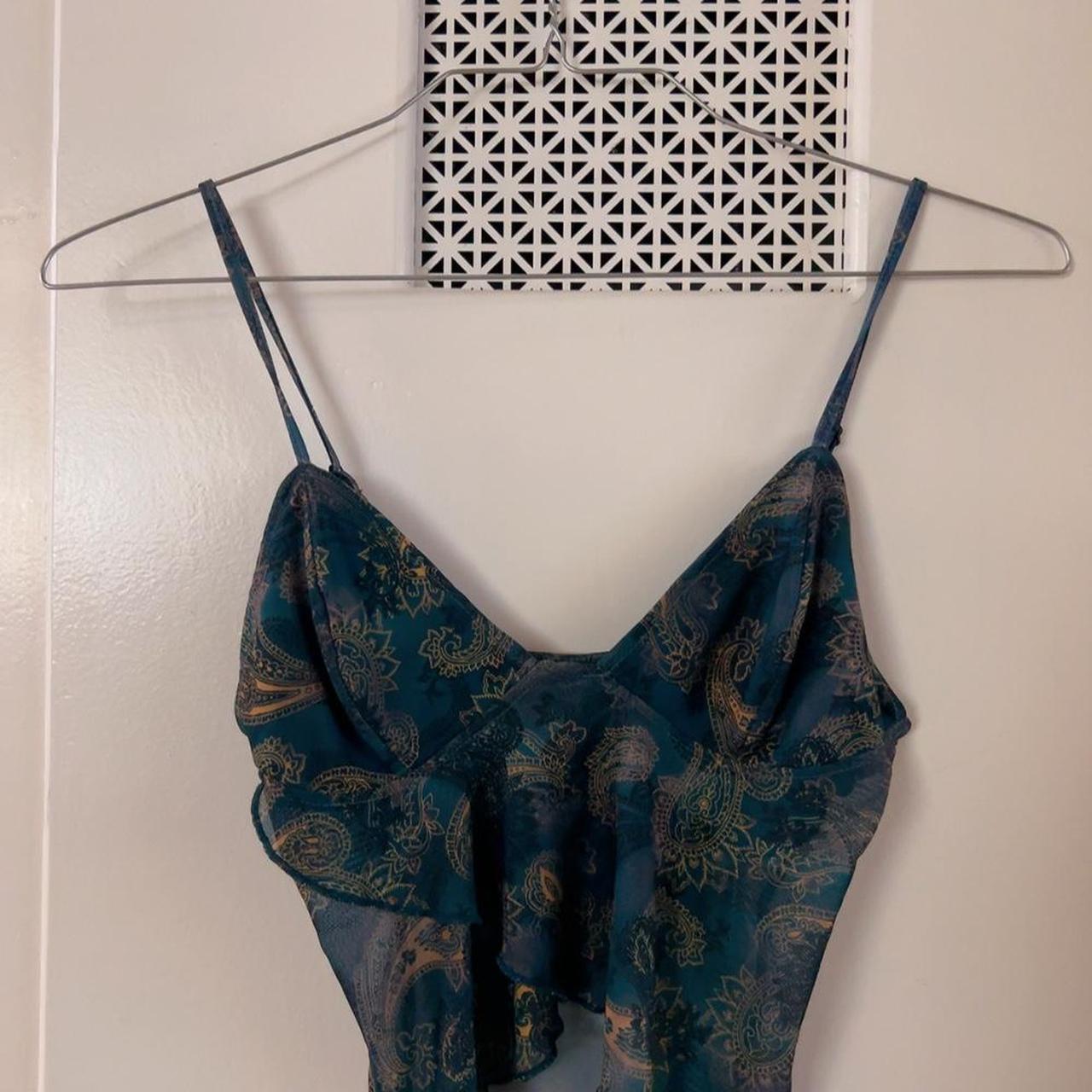 Motel Rocks XS Cojira Mesh Butterfly Top In Tonal... - Depop