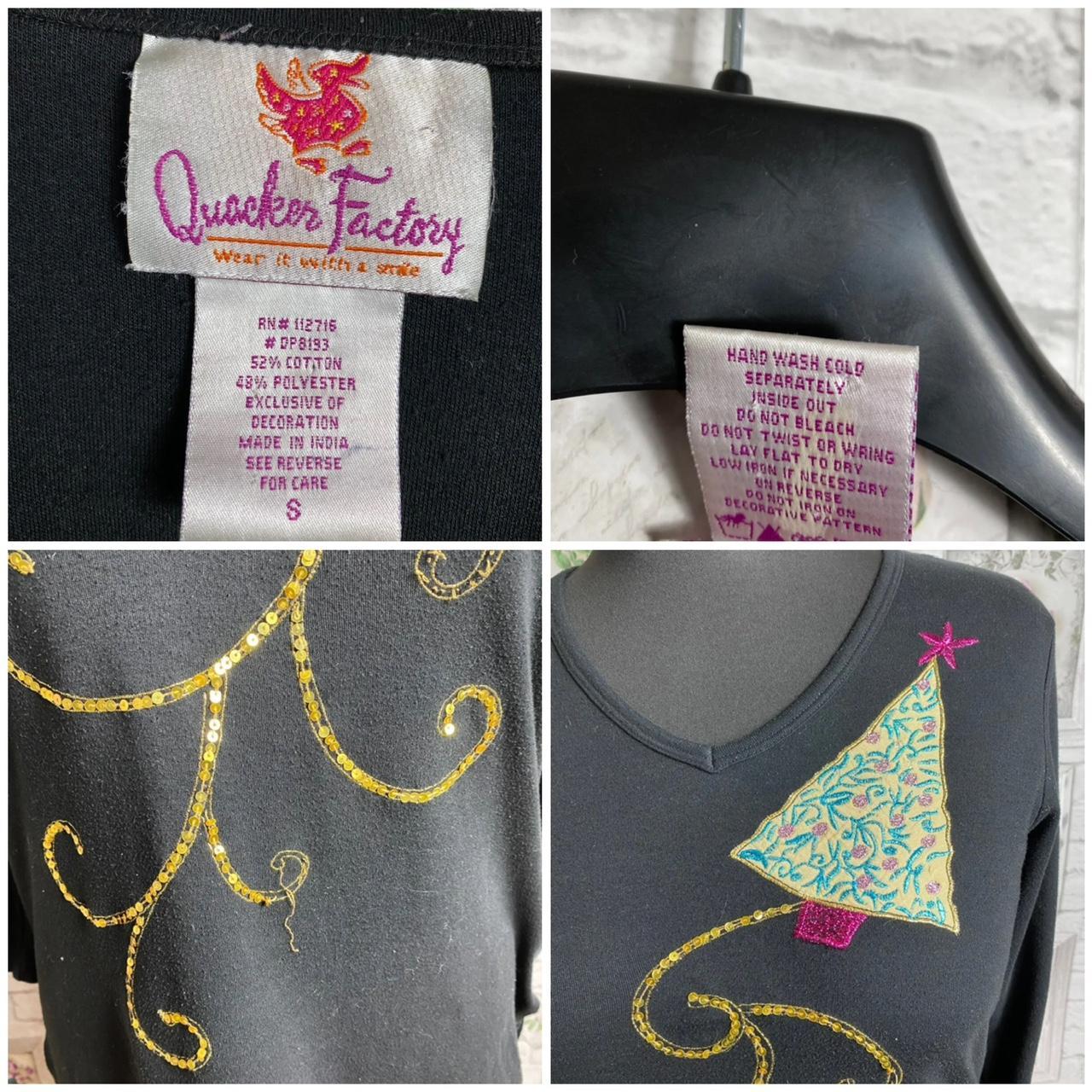 Quacker Factory Ladies Black Mix Sequin Christmas... - Depop