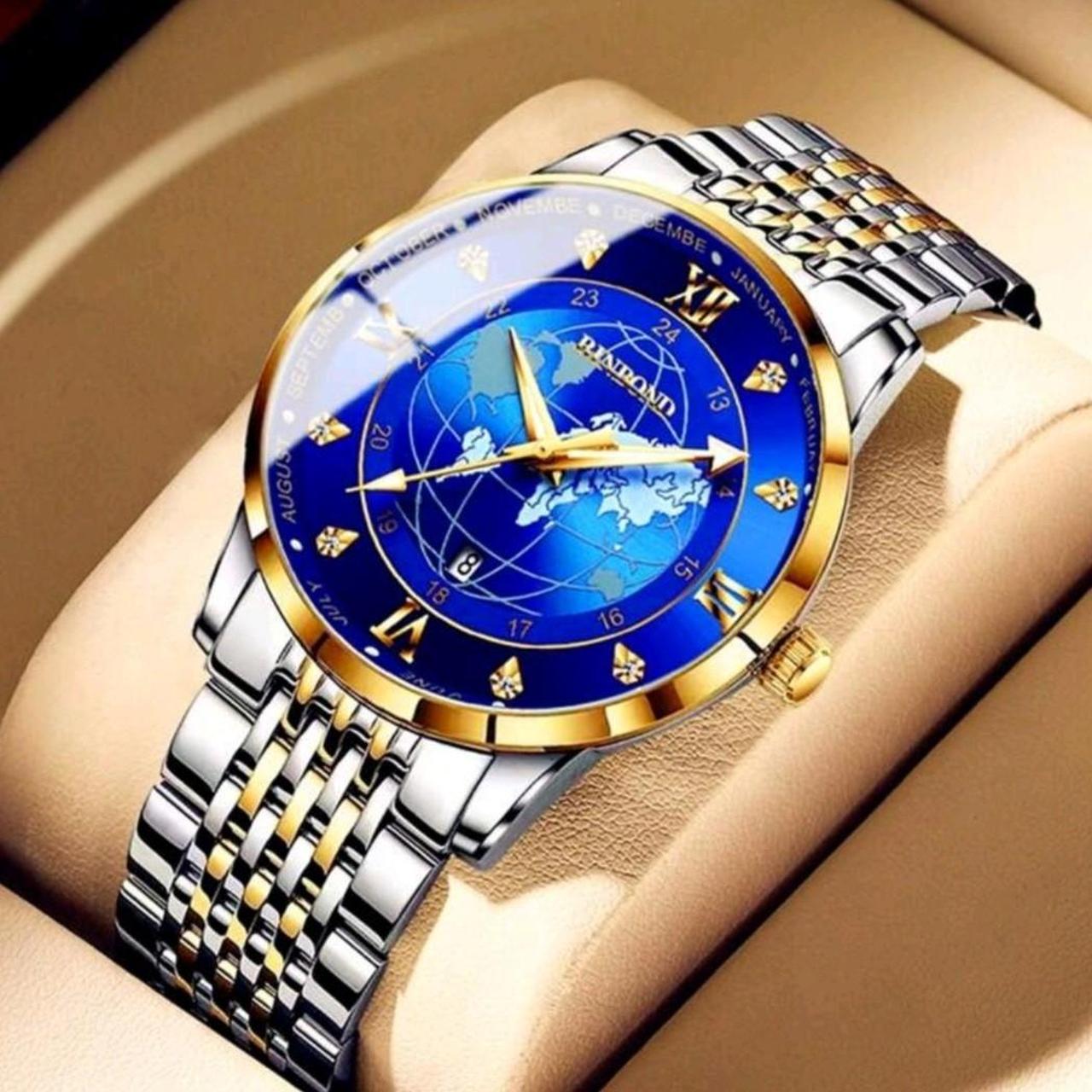 Blue gold and silver quartz watch 💙⌚ This is a cool... - Depop