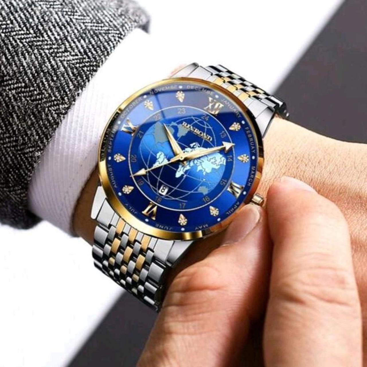 Blue gold and silver quartz watch 💙⌚ This is a cool... - Depop