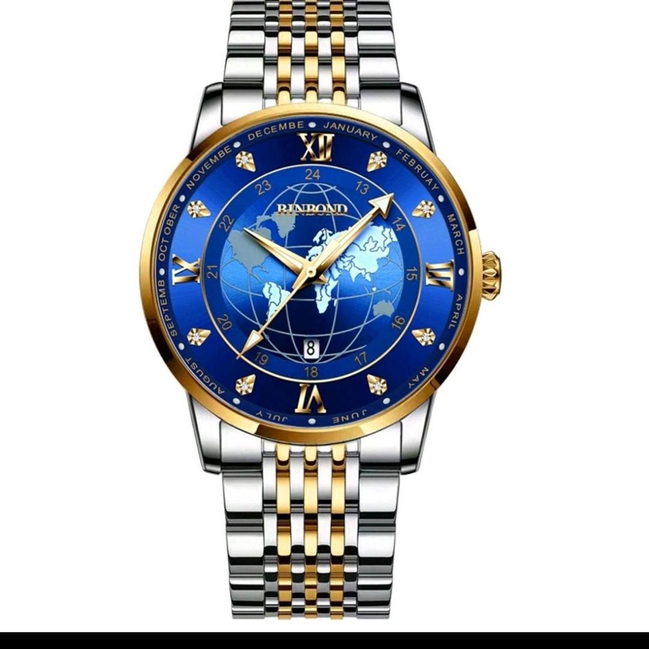 Blue gold and silver quartz watch 💙⌚ This is a cool... - Depop