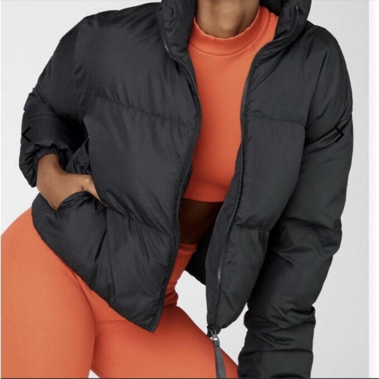 Fabletics Women's Black Jacket | Depop