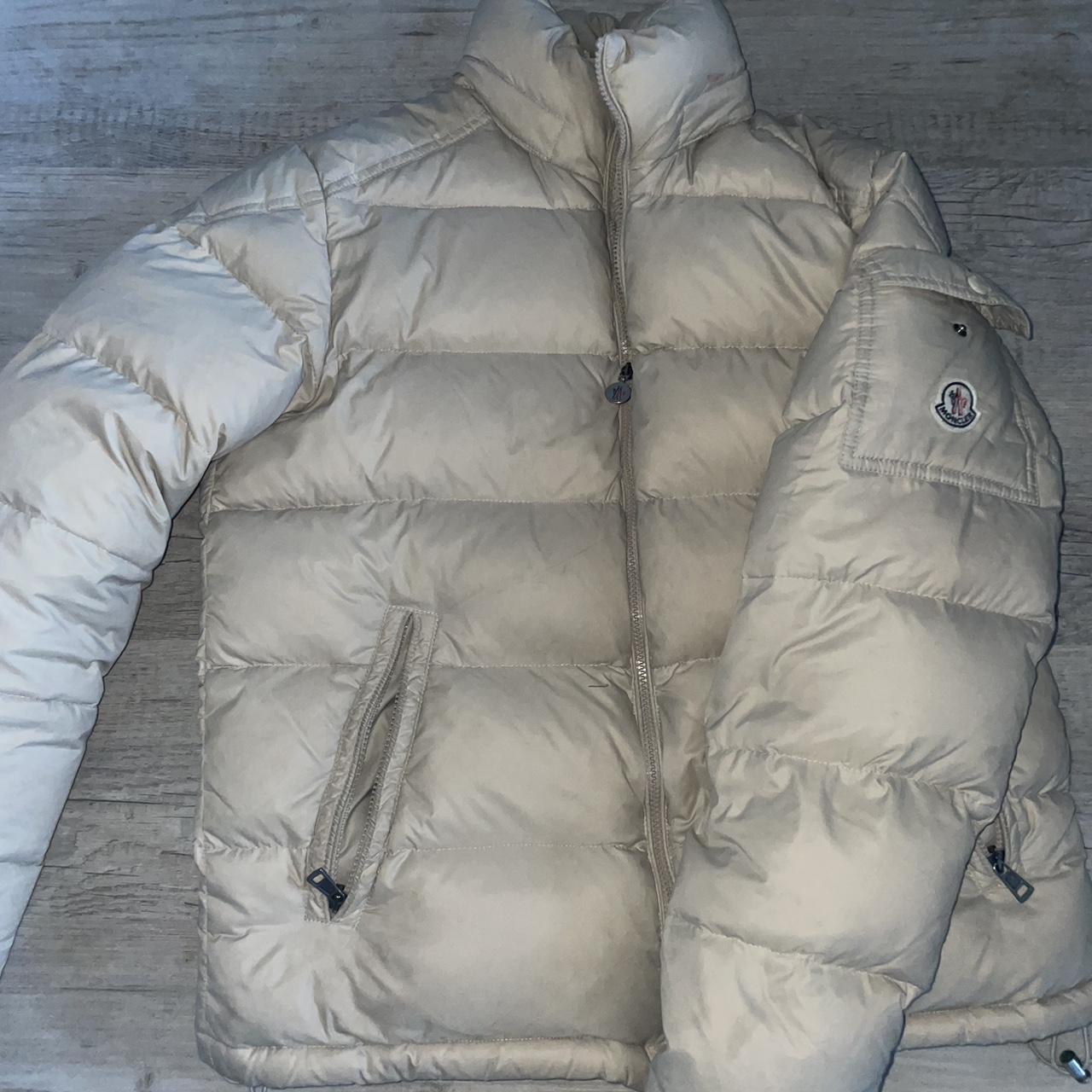 Moncler cream unisex puffer #authentic #moncler... - Depop