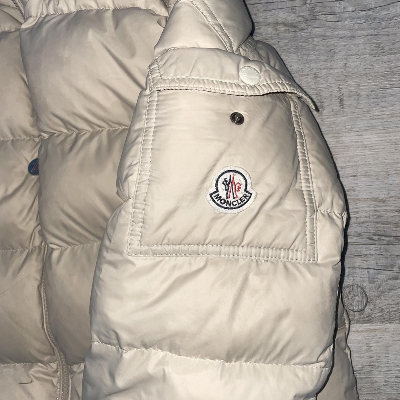 Moncler cream unisex puffer #authentic #moncler... - Depop