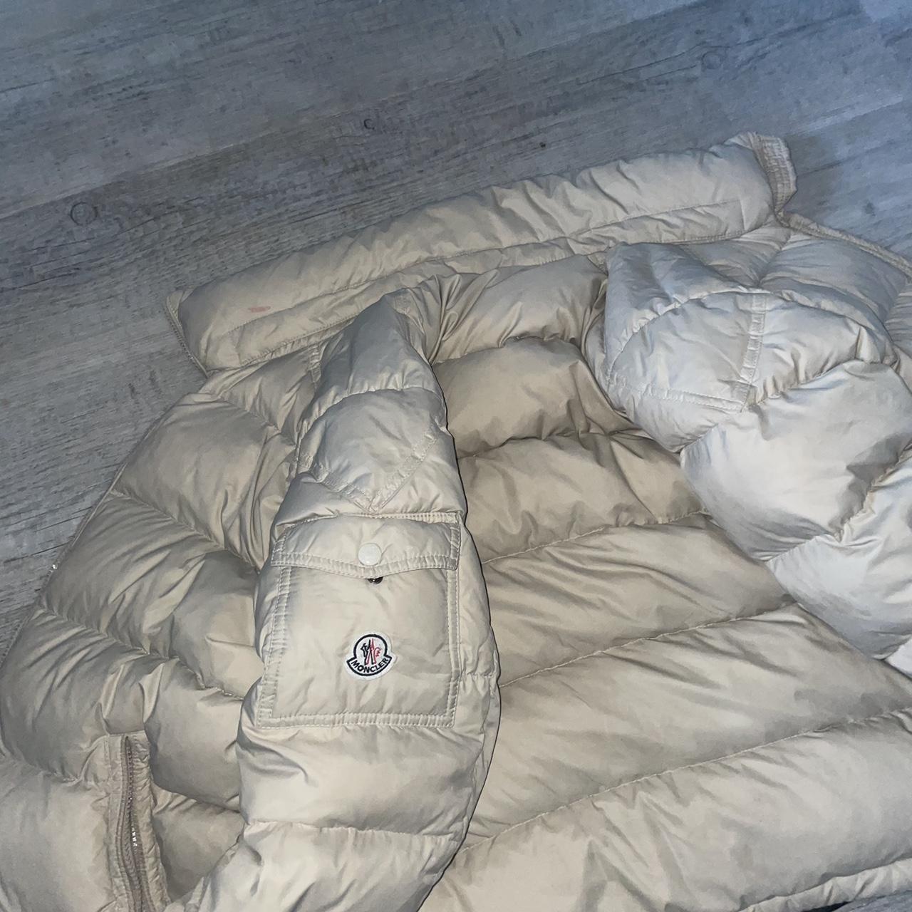 Moncler cream unisex puffer #authentic #moncler... - Depop